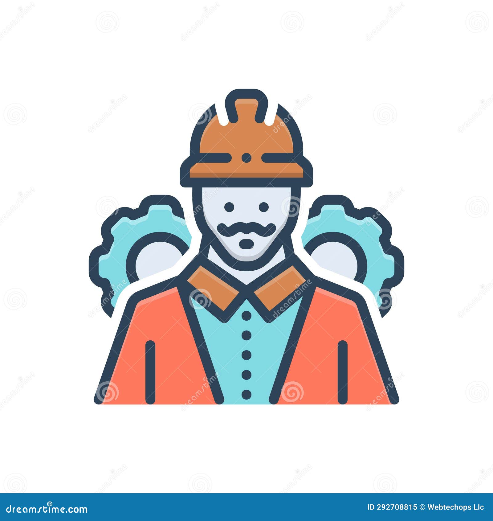 Color Illustration Icon for Engineer, Repairman and Maintenance Stock ...