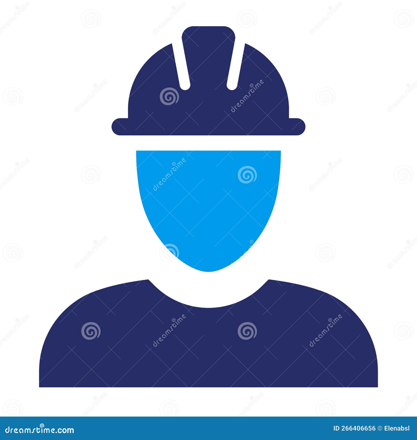 Engineer Icon with Safety Helmet Stock Vector - Illustration of symbol ...