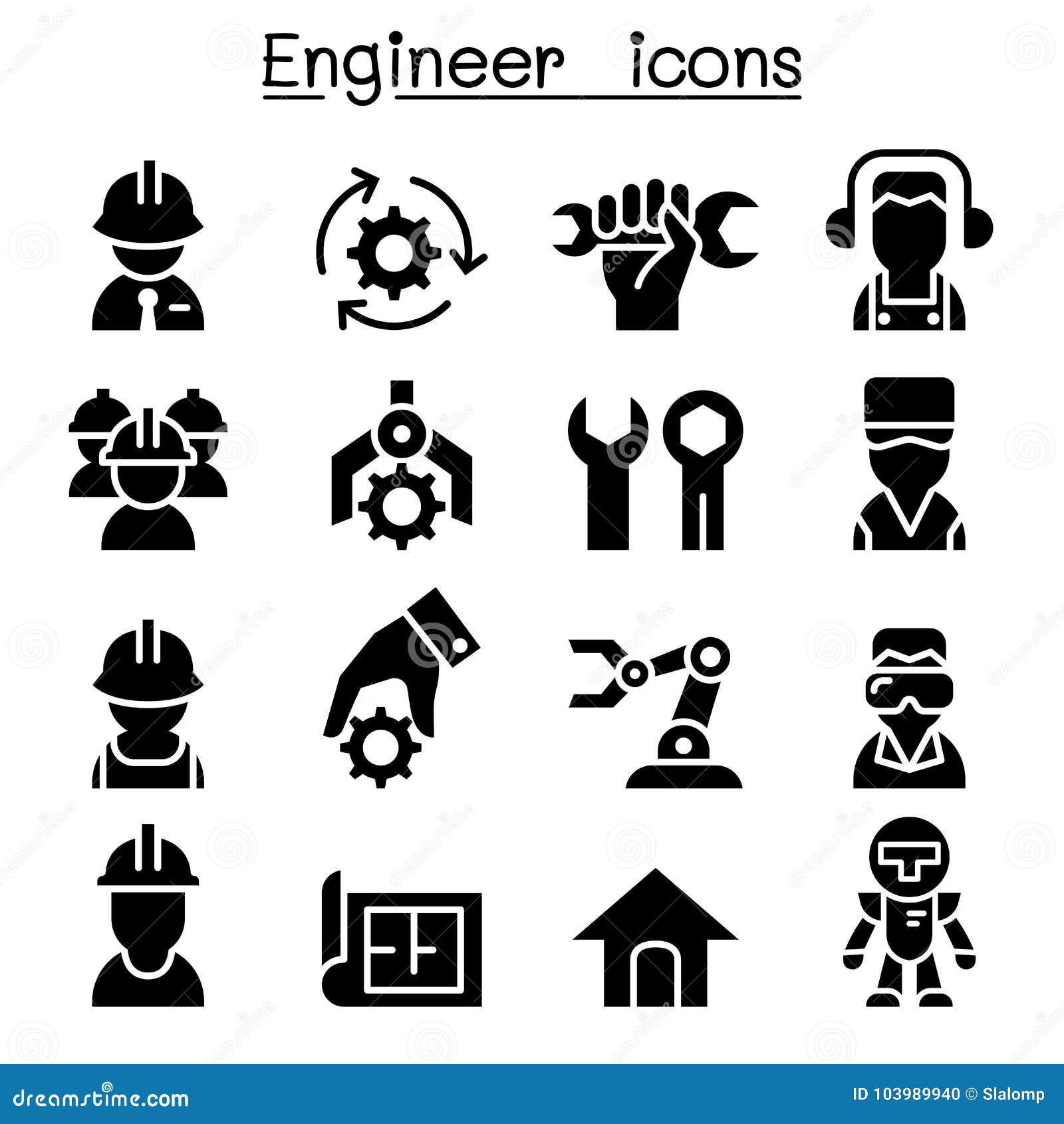 Engineer Icon. Man In Hard Hat. Buider Symbol. Vector Illustration ...