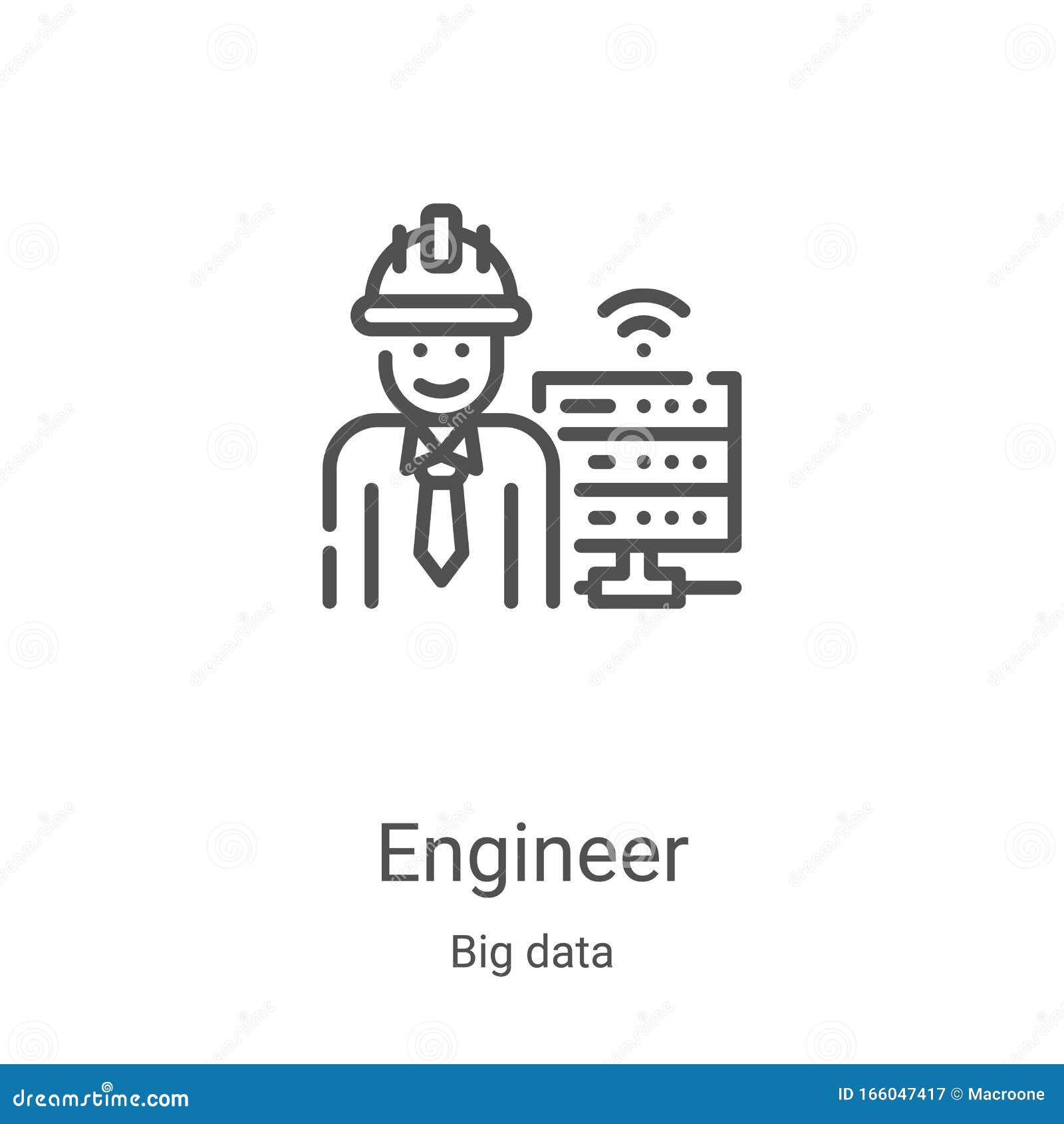 Engineer Icon Vector from Big Data Collection. Thin Line Engineer ...