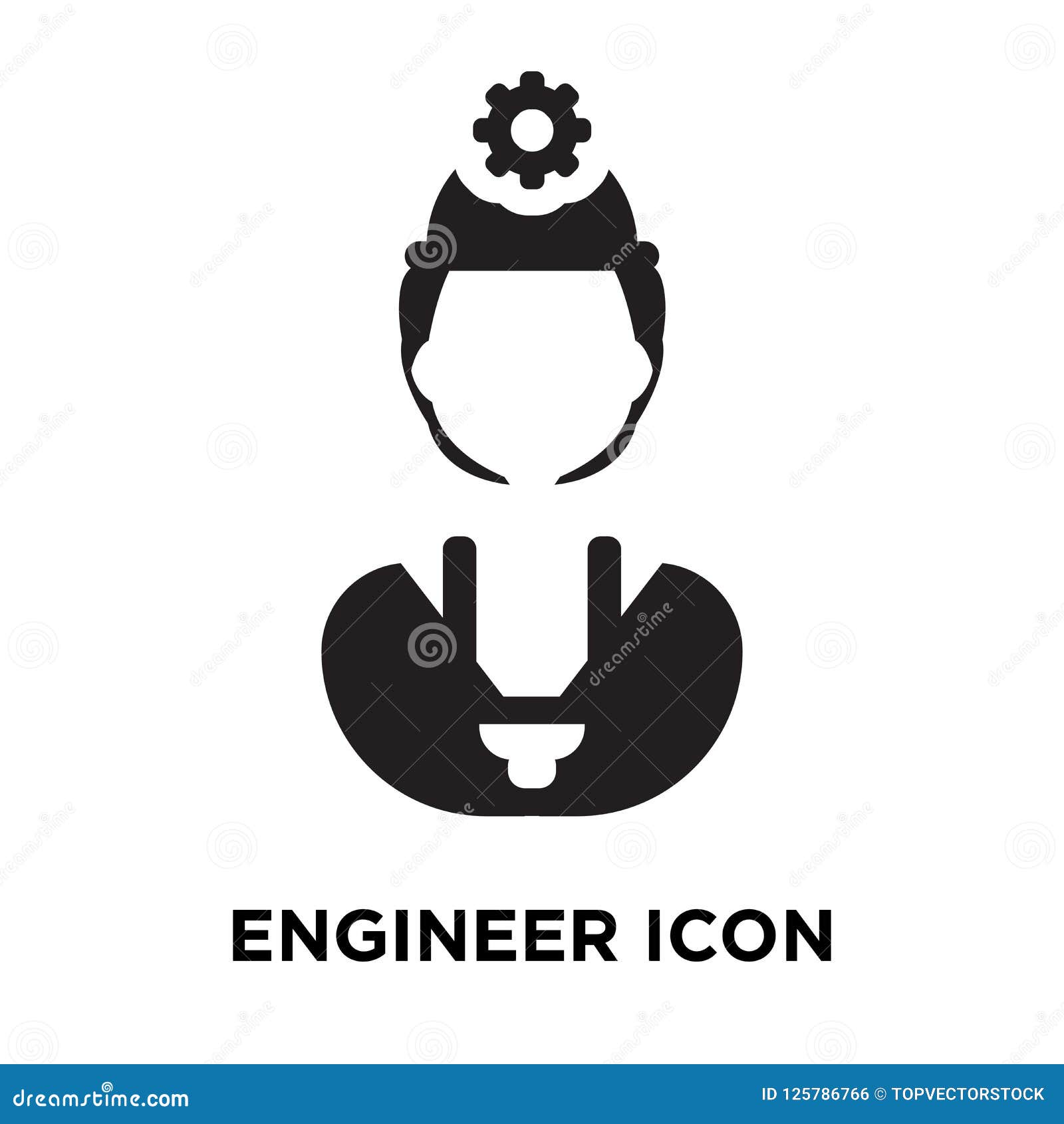 Engineer Icon Vector Isolated on White Background, Logo Concept Stock ...