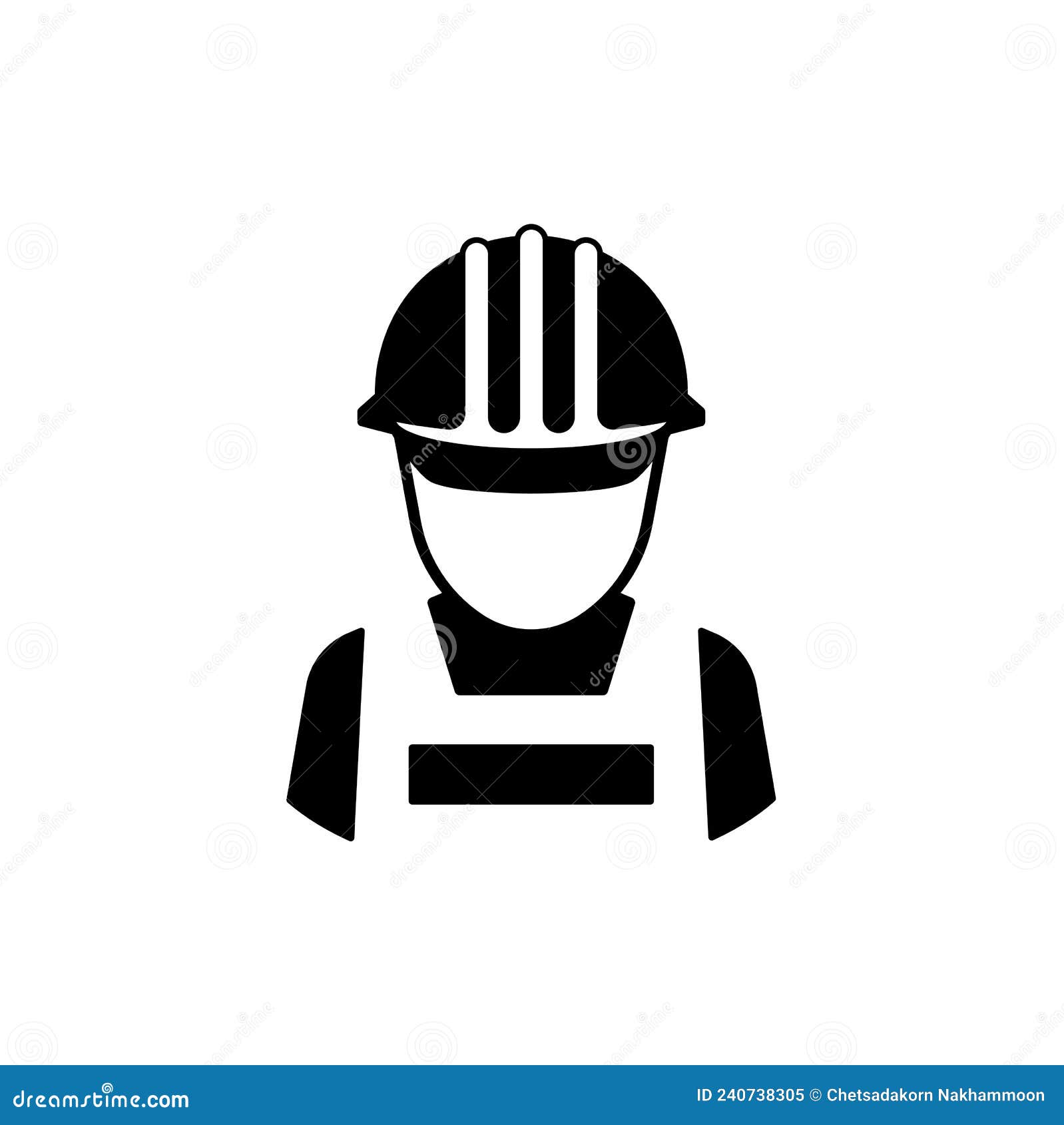 Engineer Icon Vector Isolated on White Stock Vector - Illustration of ...