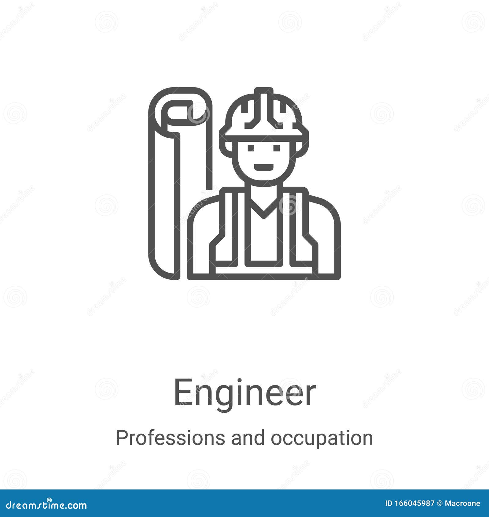 Engineer Icon Vector from Professions and Occupation Collection. Thin ...