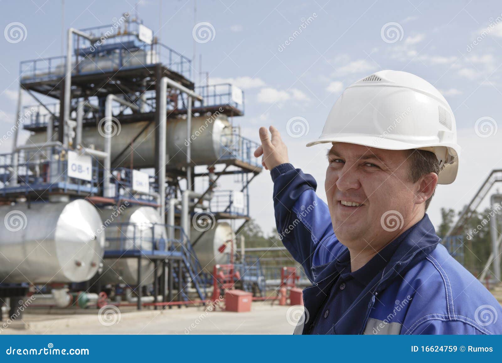 The Engineer Industrial Oil and Gas Refinery Stock Image - Image of ...