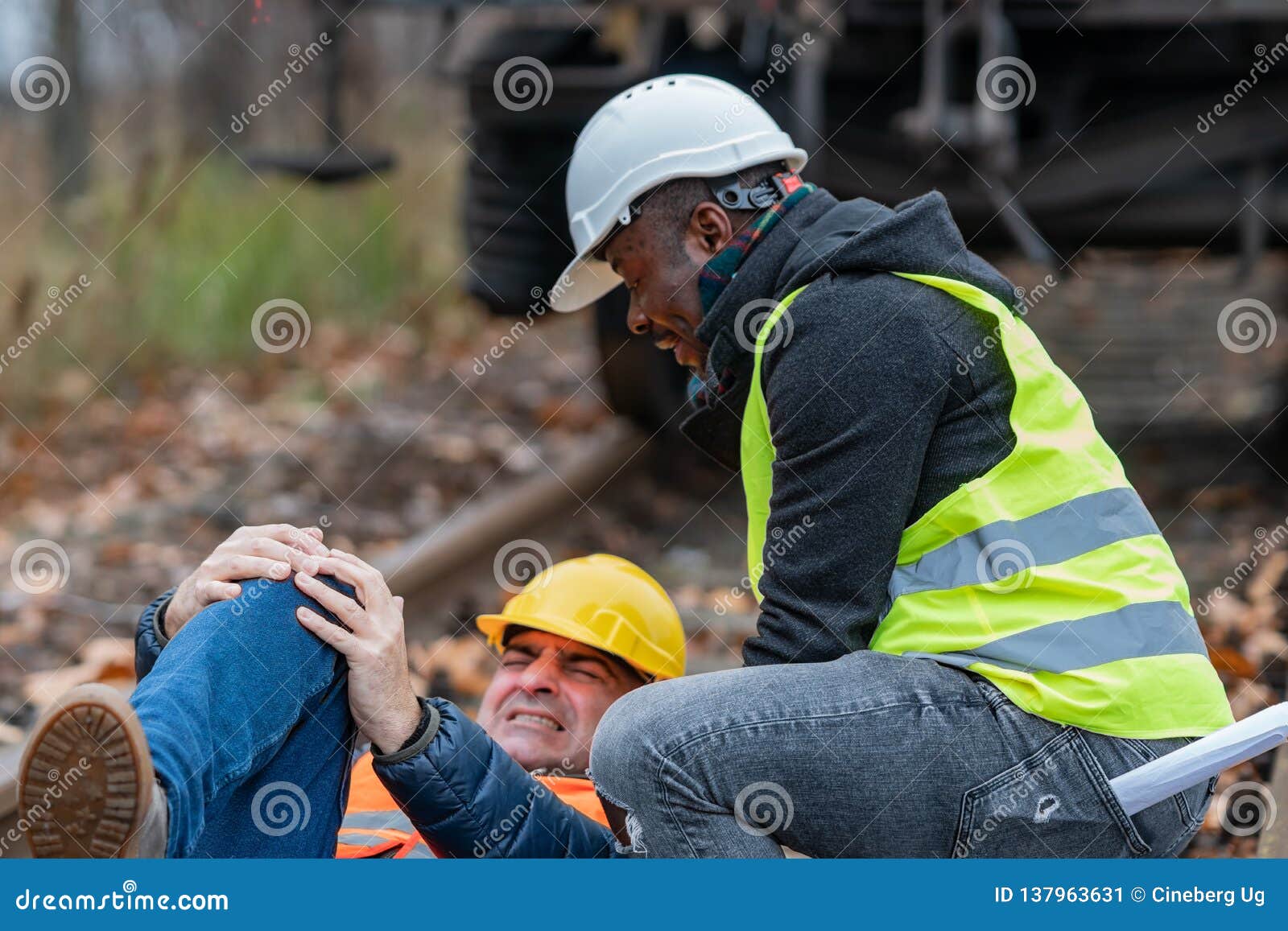 Engineer injured at work stock image. Image of injured - 137963631