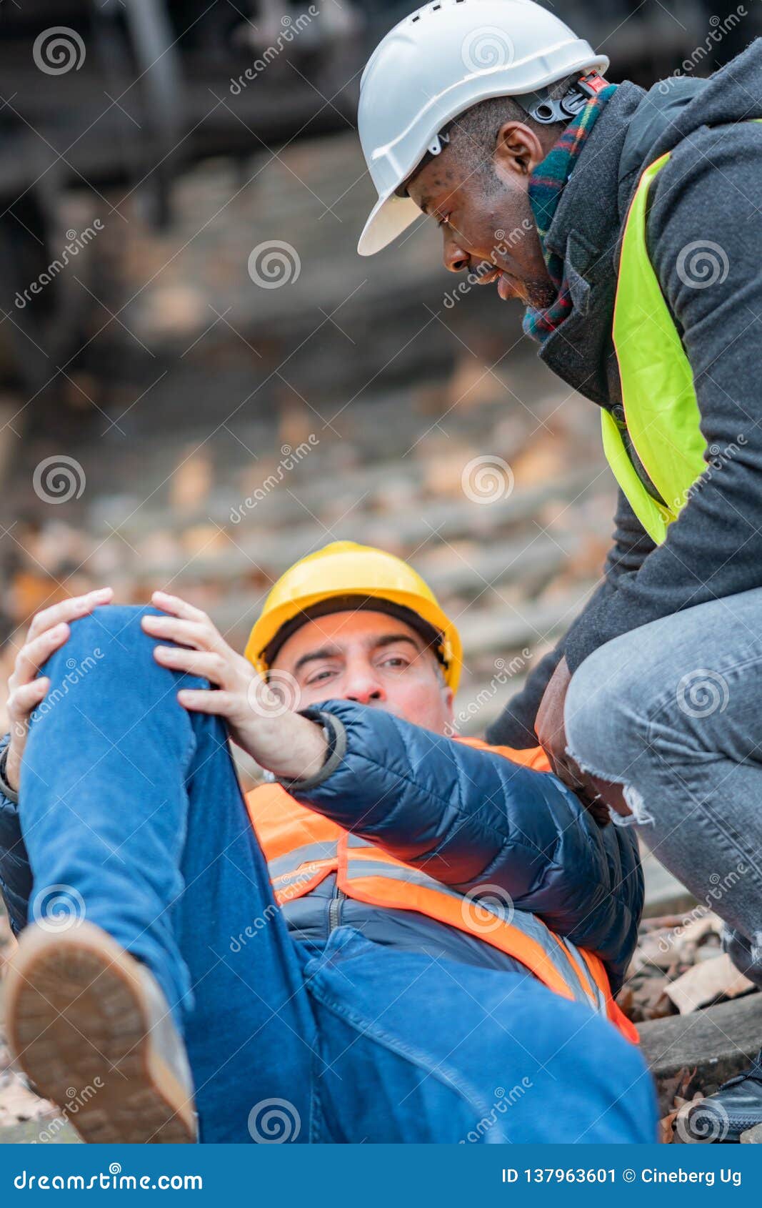 Engineer injured at work stock image. Image of accidents - 137963601