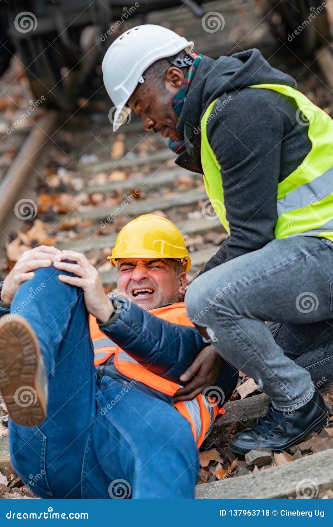 Engineer injured at work stock photo. Image of insurance - 137963718
