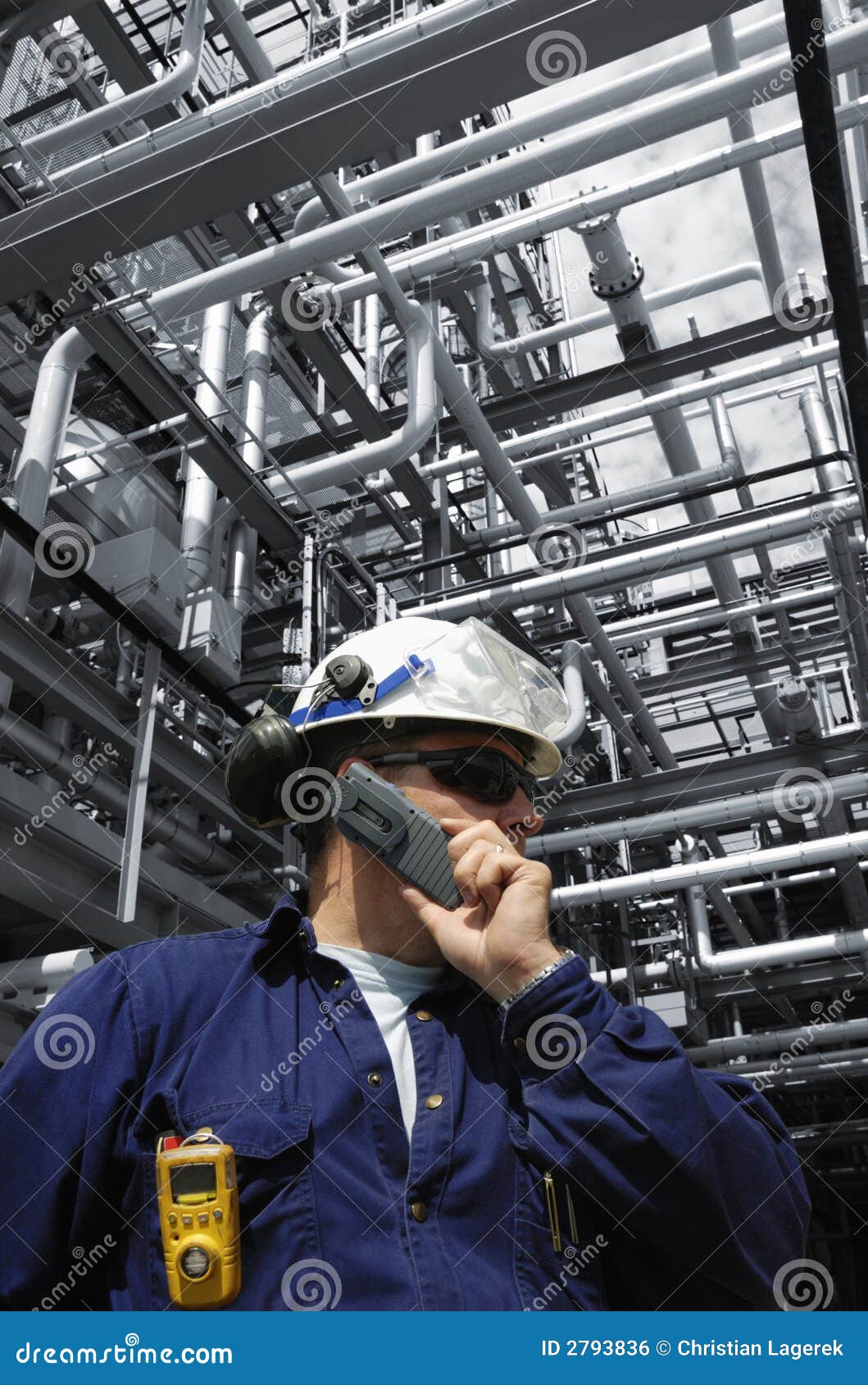 Engineer Inside Oil Refinery Stock Photo - Image of engineer, power ...