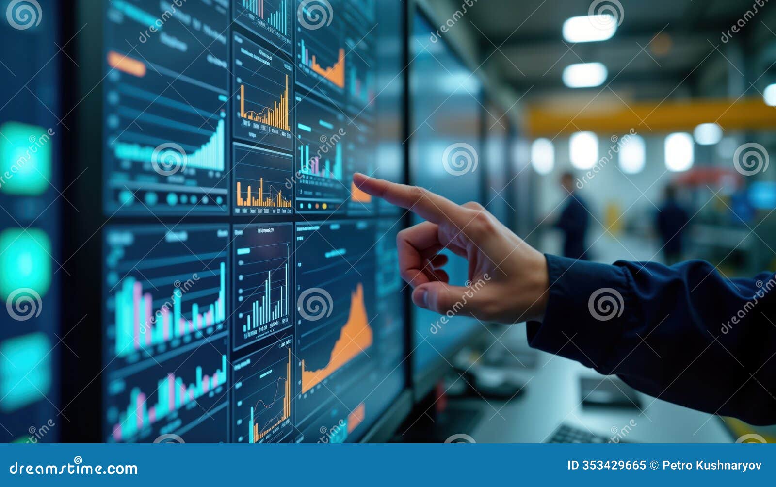 SCADA System Icon In Wireframe Hand. Supervisory Control And Data ...