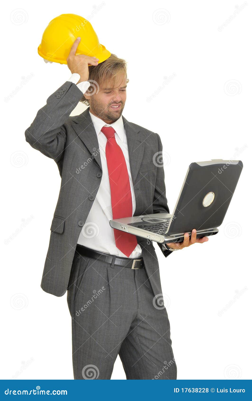 Engineer with laptop stock photo. Image of suit, corporate - 17638228