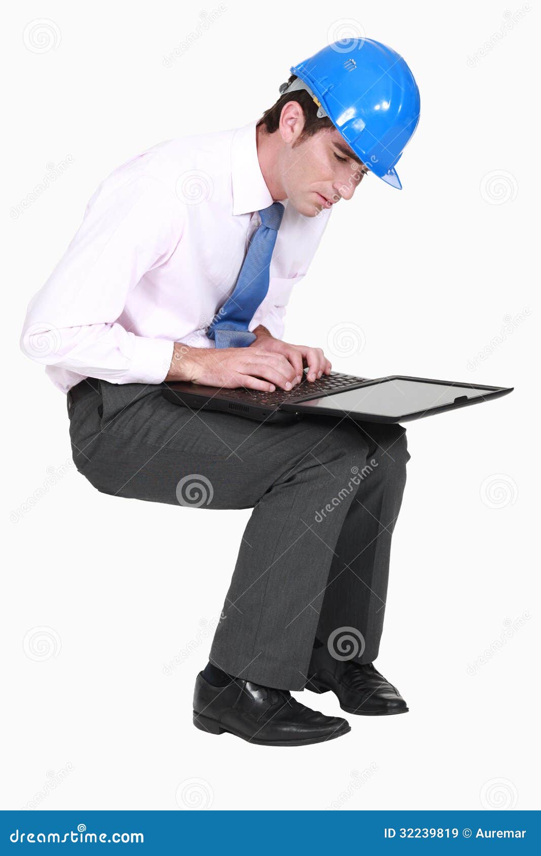 Engineer with a laptop stock image. Image of youth, architect - 32239819