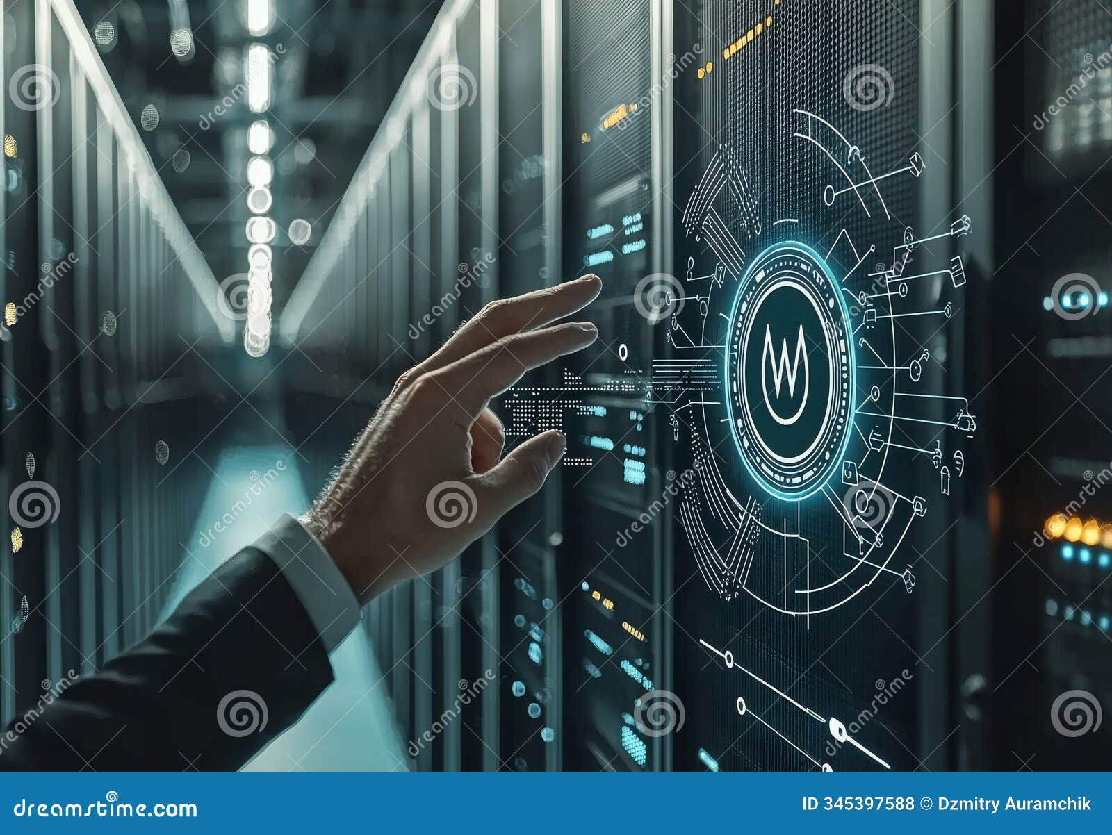 Engineer-led Smart Energy Storage with Graphic Display Stock Photo ...