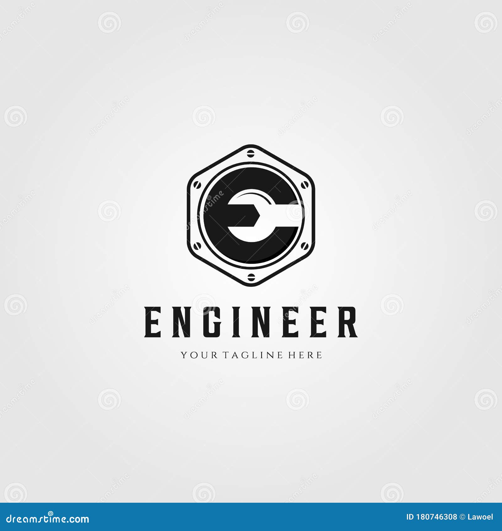 Engineer Letter E Logo Vector Wrench Symbol Illustration Design Stock ...