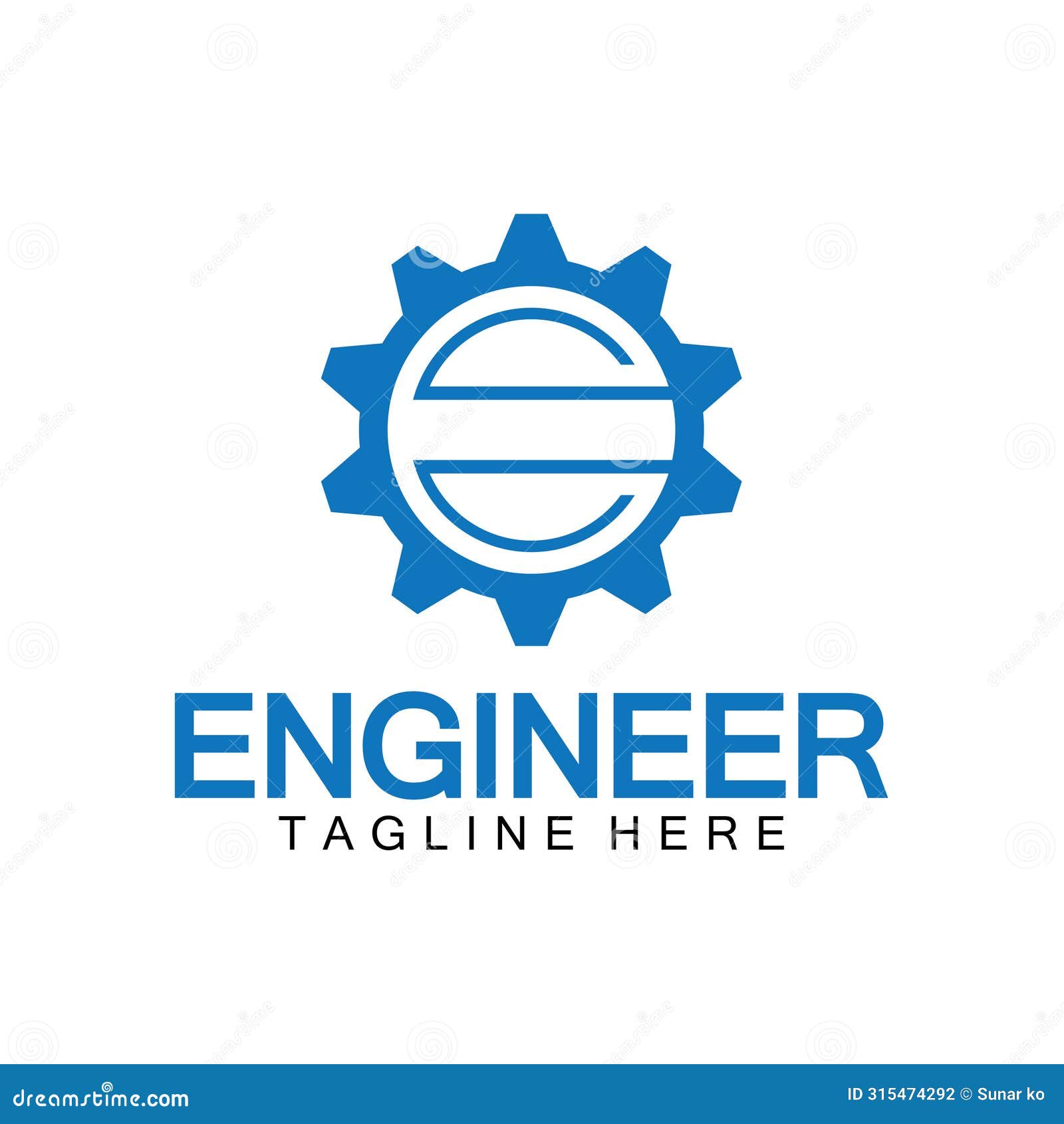 Engineer Logo Design, Letter E Gear Logo, Engineer Logo with Letter E ...