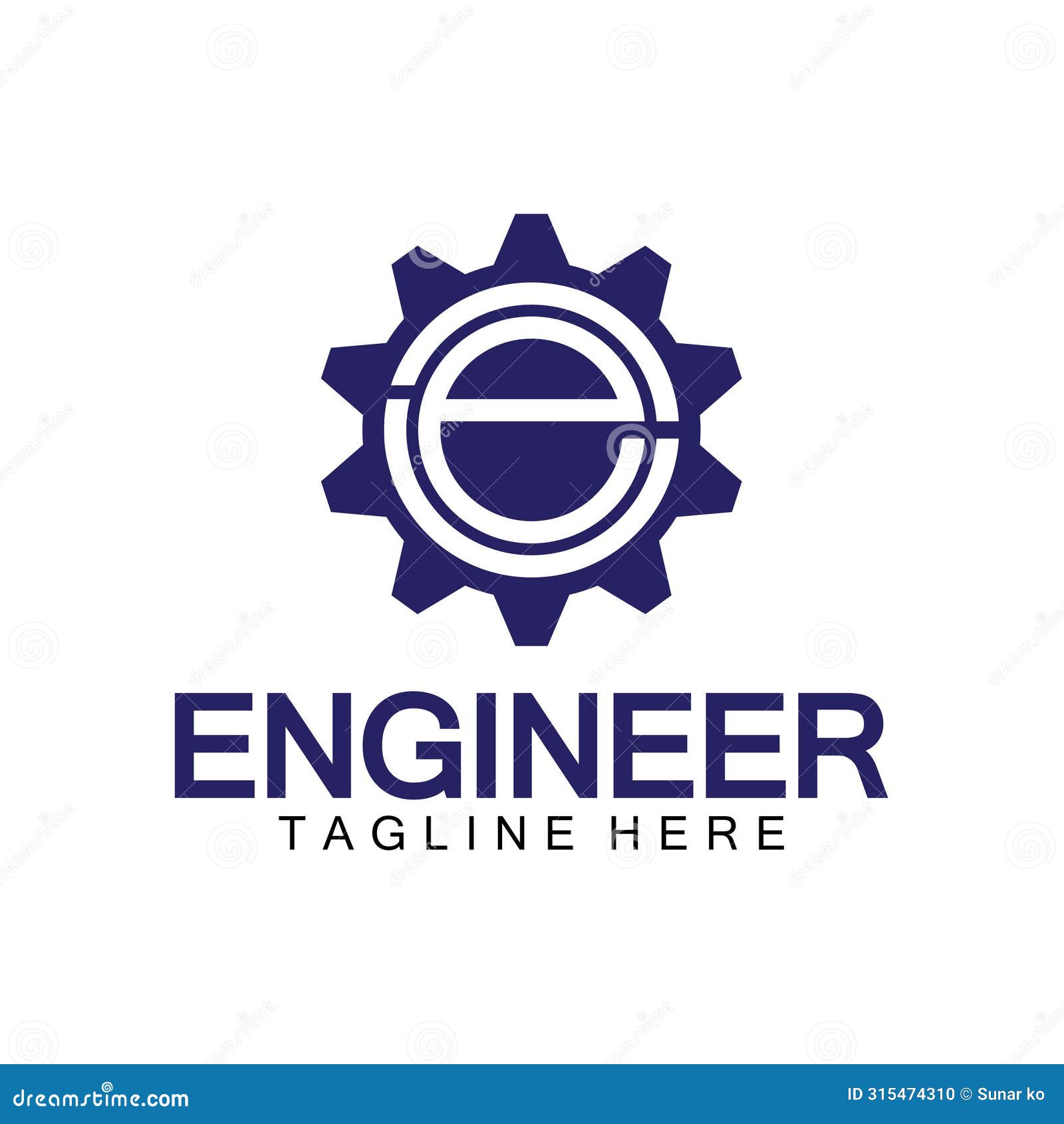 Engineer Logo Design, Letter E Gear Logo, Engineer Logo with Letter E ...
