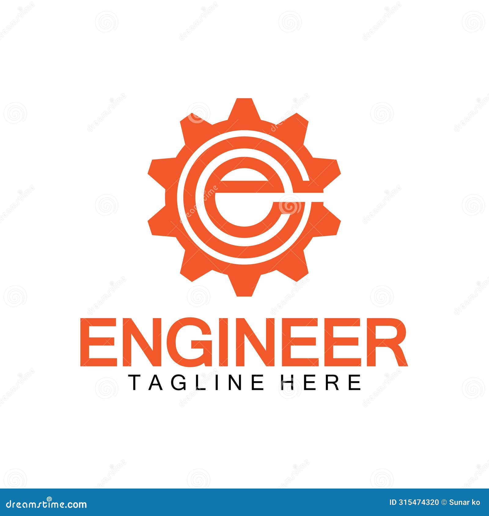 Engineer Logo Design, Letter E Gear Logo, Engineer Logo with Letter E ...