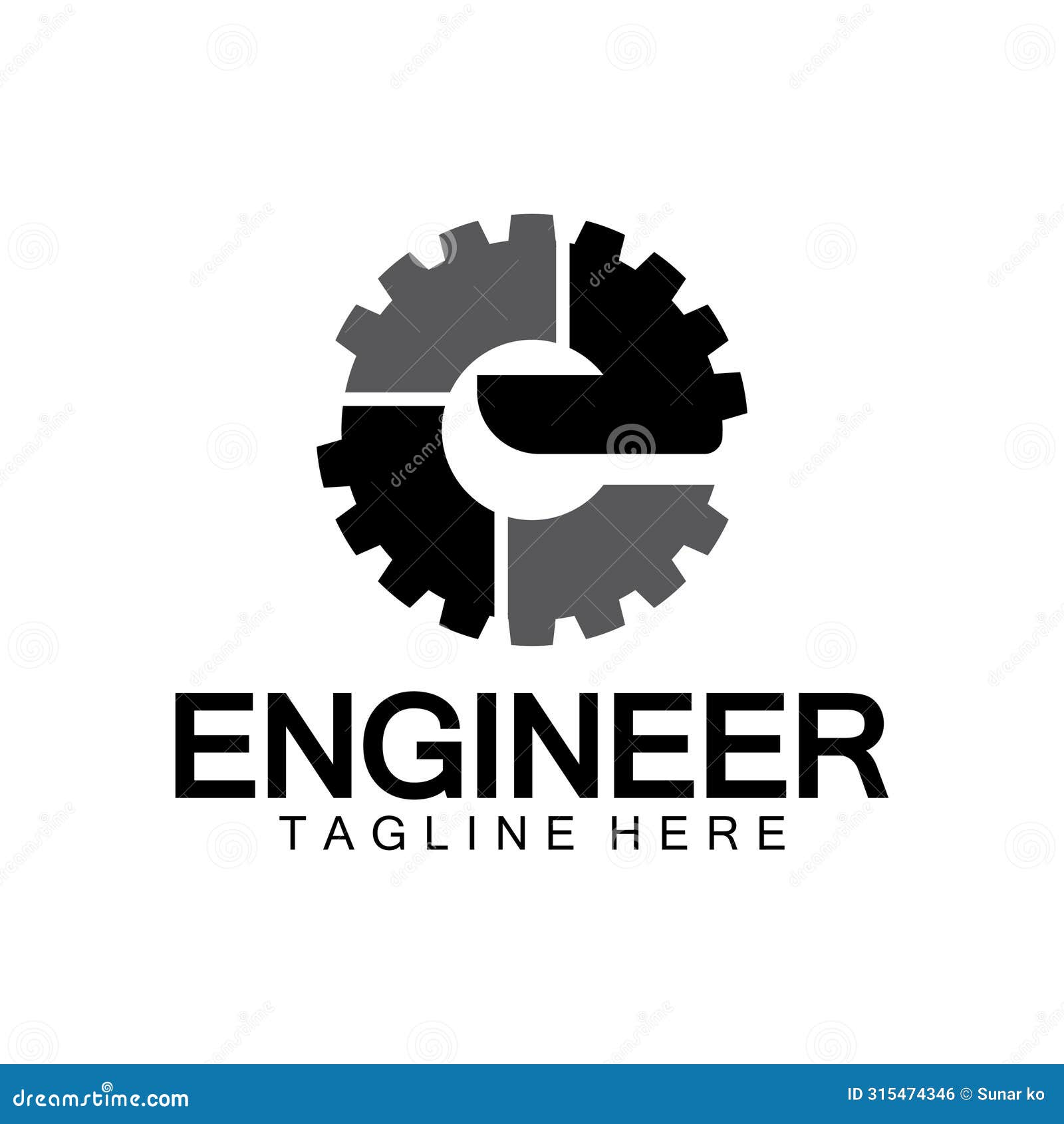 Engineer Logo Design, Letter E Gear Logo, Engineer Logo with Letter E ...