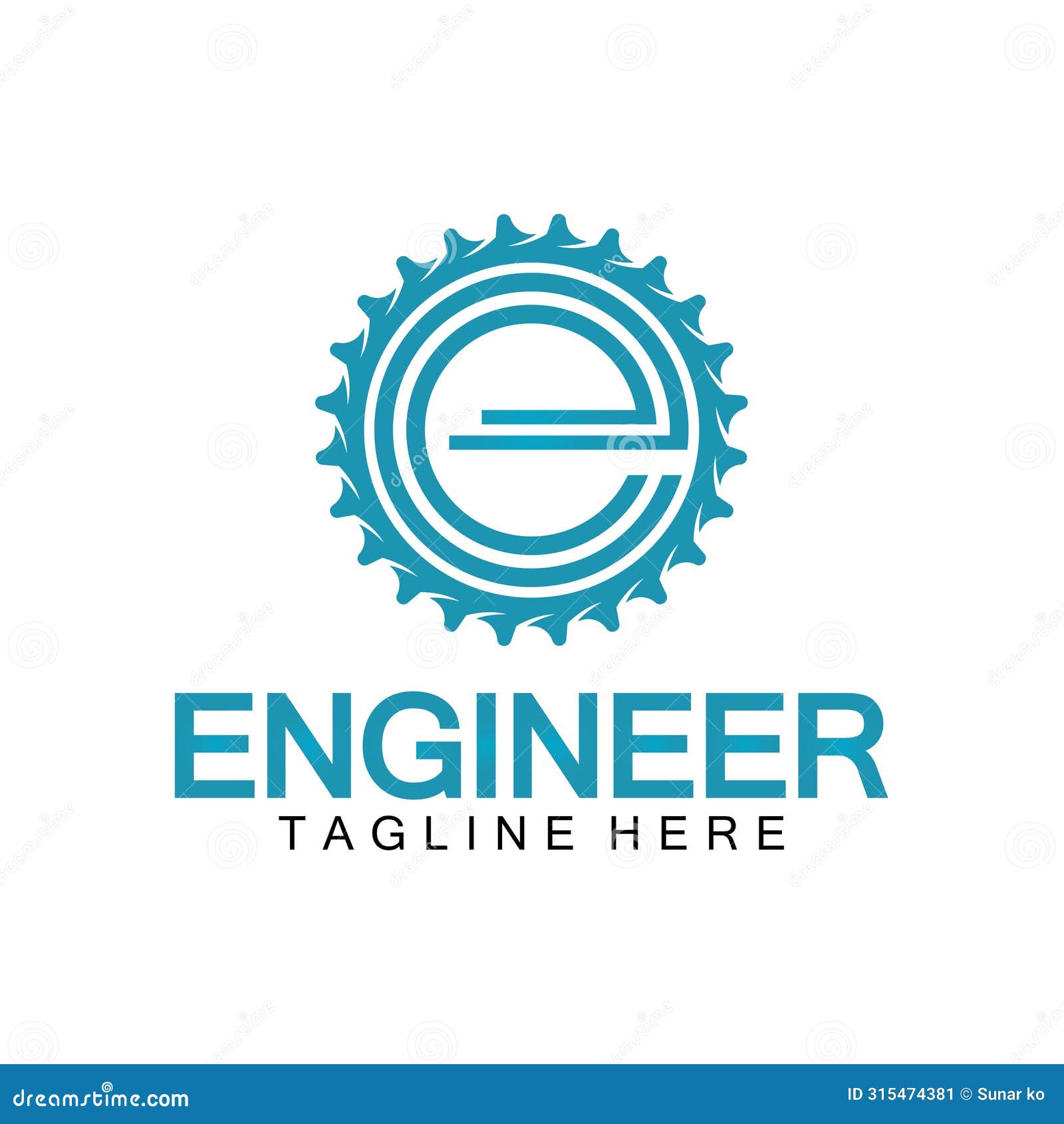 Engineer Logo Design, Letter E Gear Logo, Engineer Logo with Letter E ...