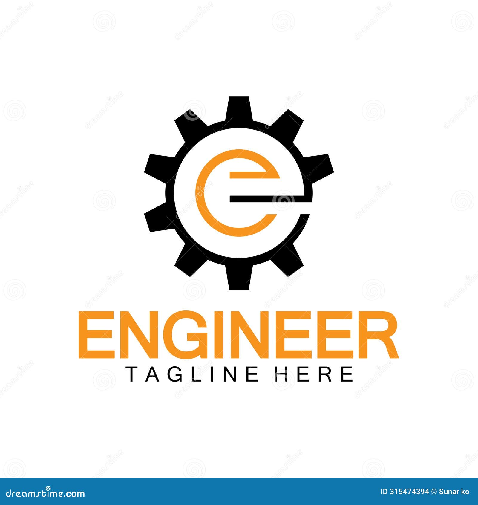 Engineer Logo Design, Letter E Gear Logo, Engineer Logo with Letter E ...