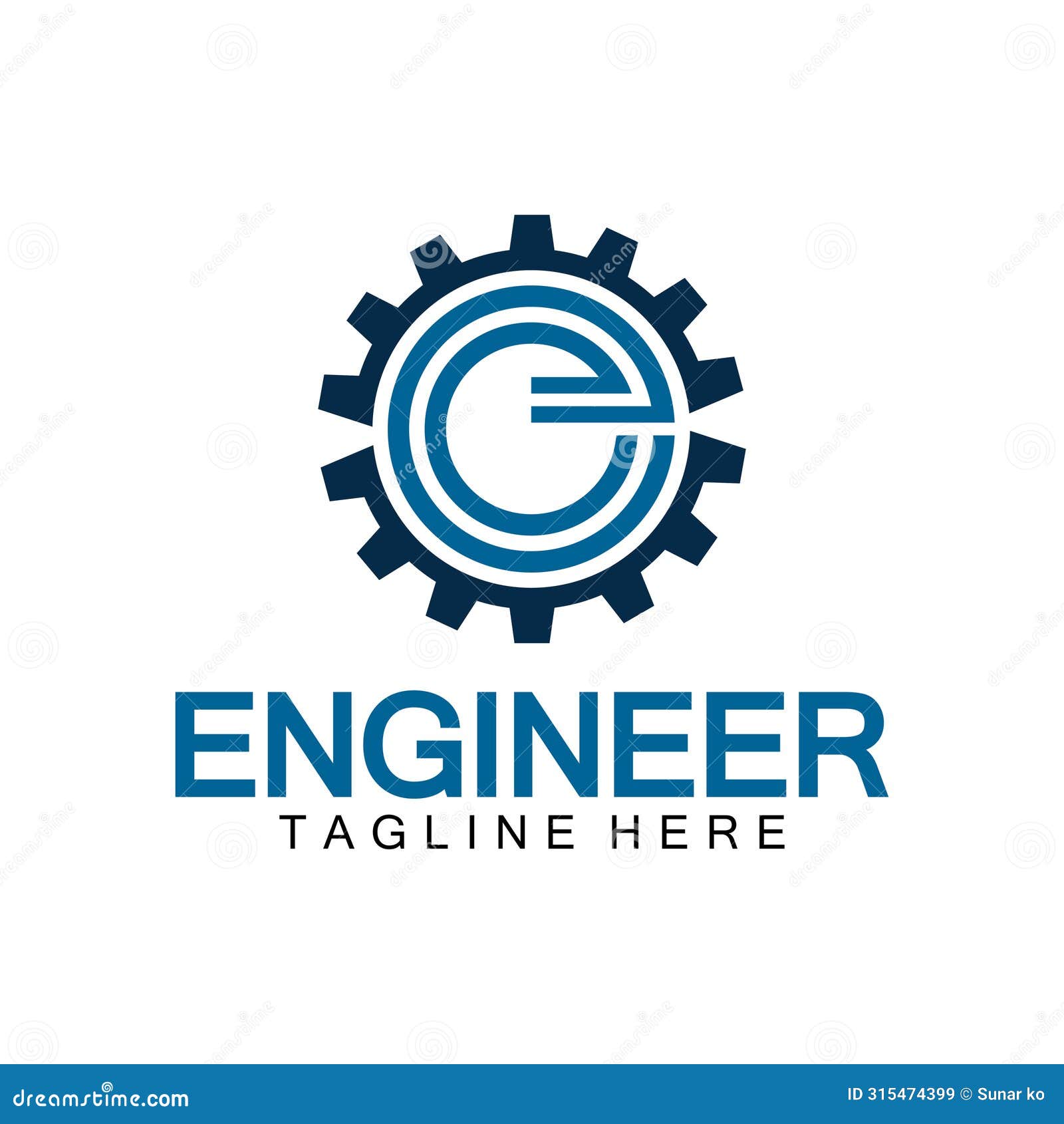 Engineer Logo Design, Letter E Gear Logo, Engineer Logo with Letter E ...