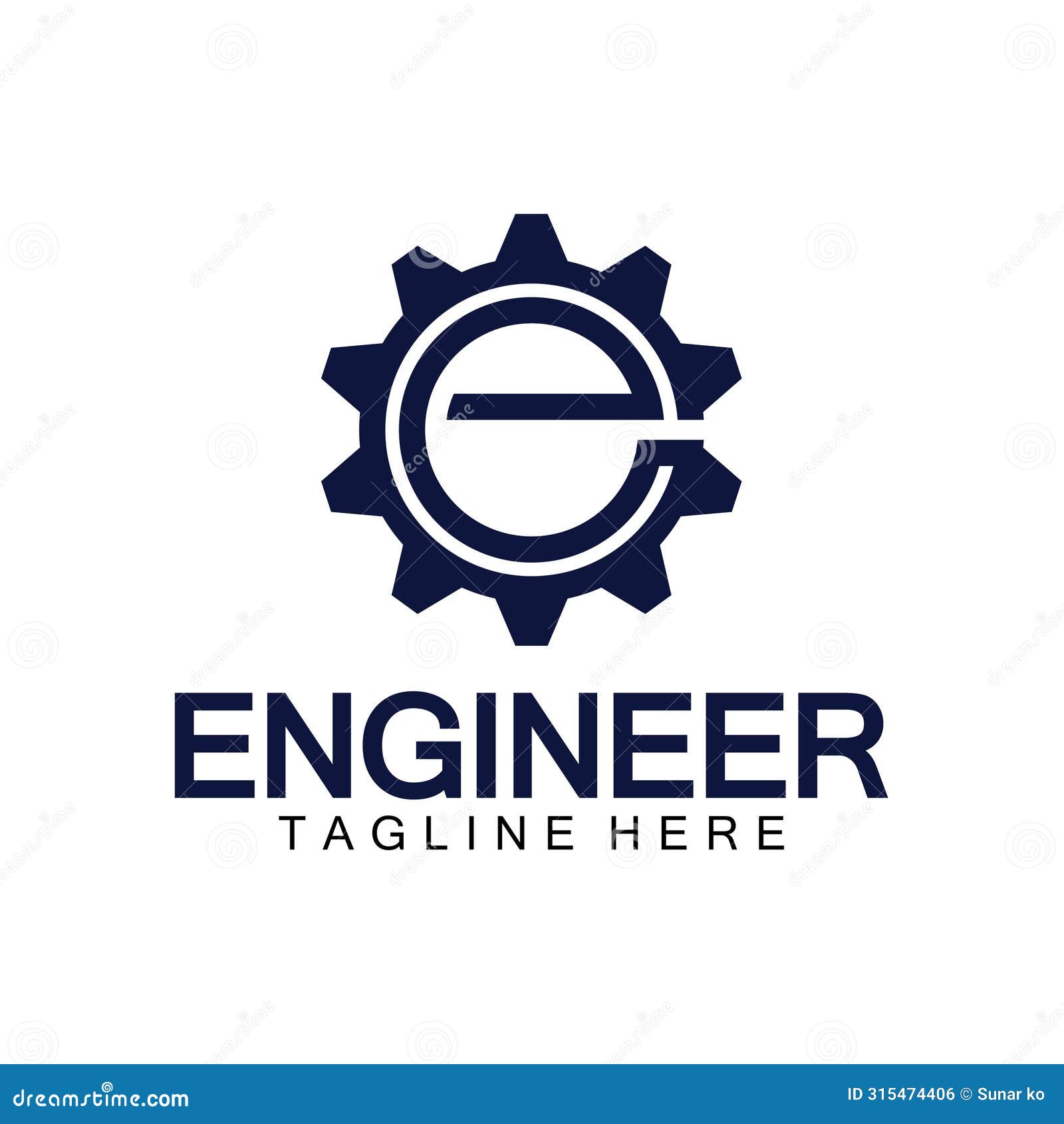 Engineer Logo Design, Letter E Gear Logo, Engineer Logo with Letter E ...
