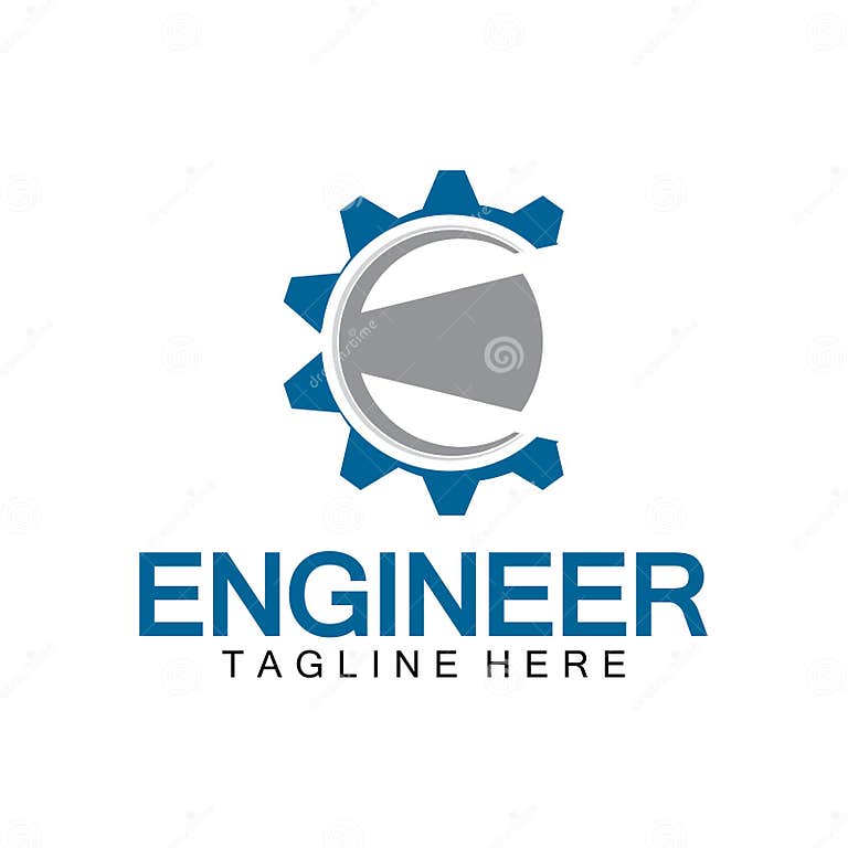Engineer Logo Design, Letter E Gear Logo, Engineer Logo with Letter E ...