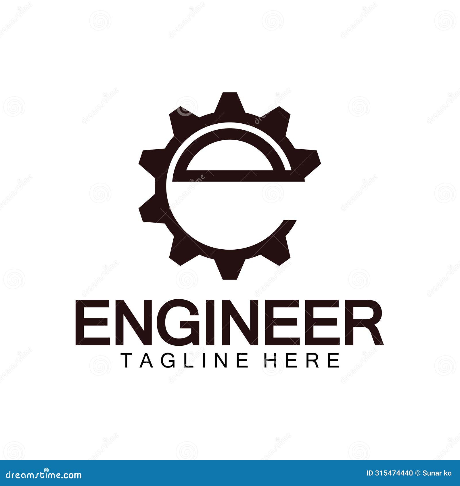 Engineer Logo Design, Letter E Gear Logo, Engineer Logo with Letter E ...