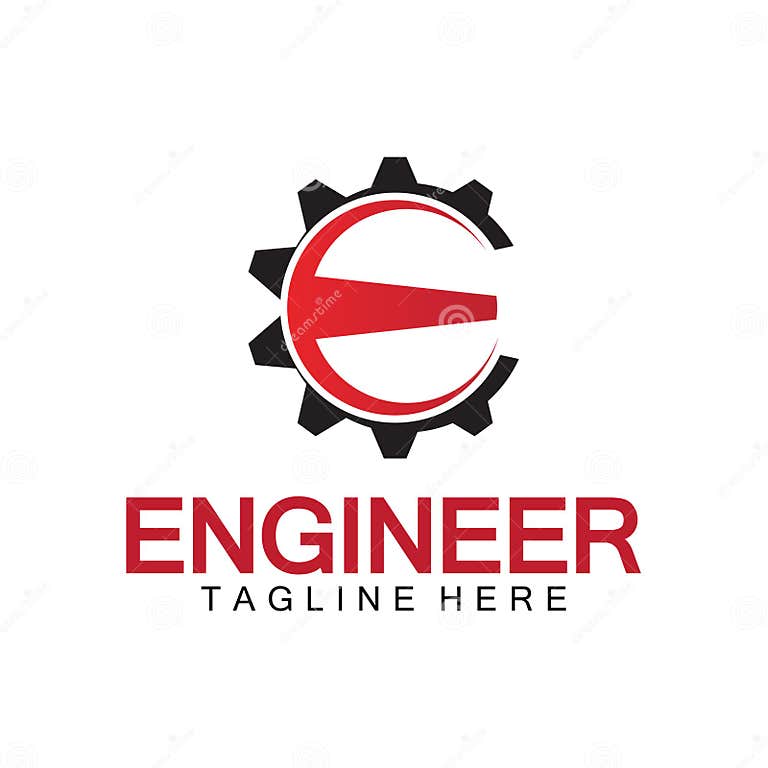 Engineer Logo Design, Letter E Gear Logo, Engineer Logo with Letter E ...