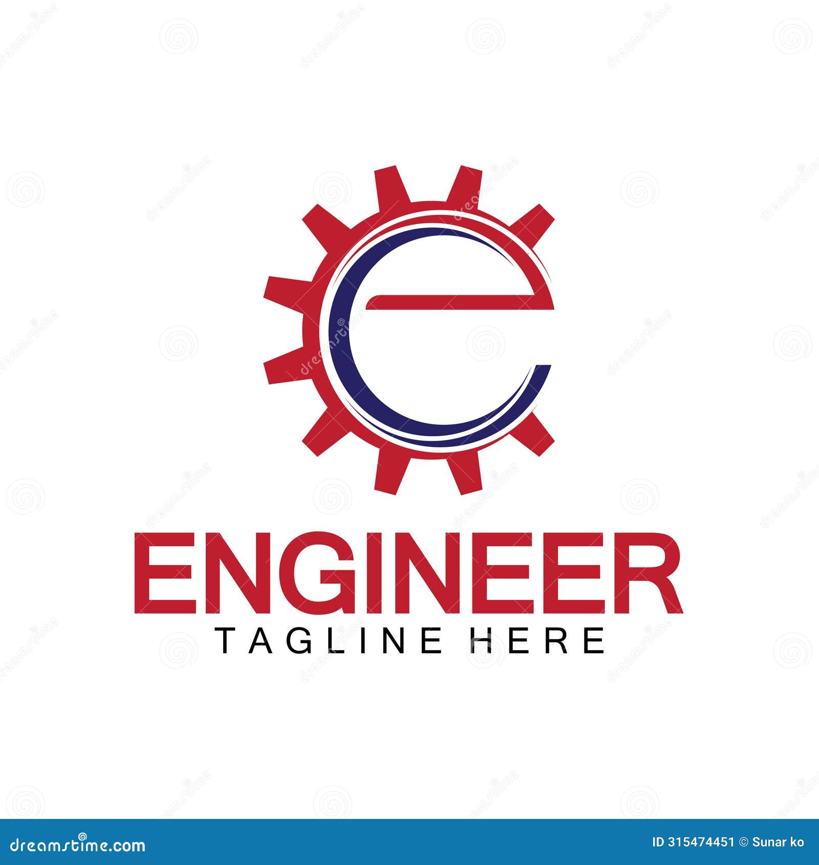 Engineer Logo Design, Letter E Gear Logo, Engineer Logo with Letter E ...
