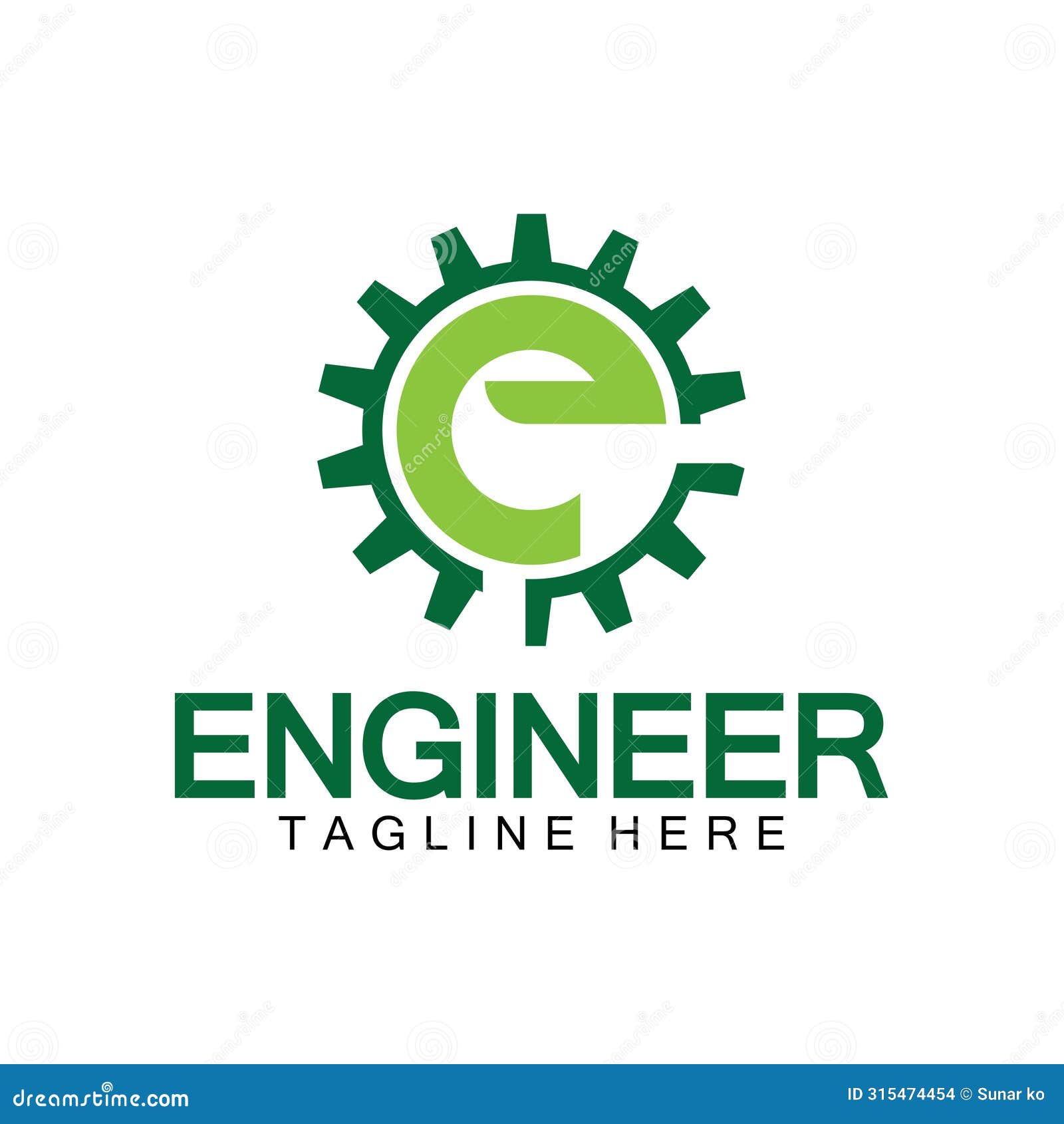 Engineer Logo Design, Letter E Gear Logo, Engineer Logo with Letter E ...