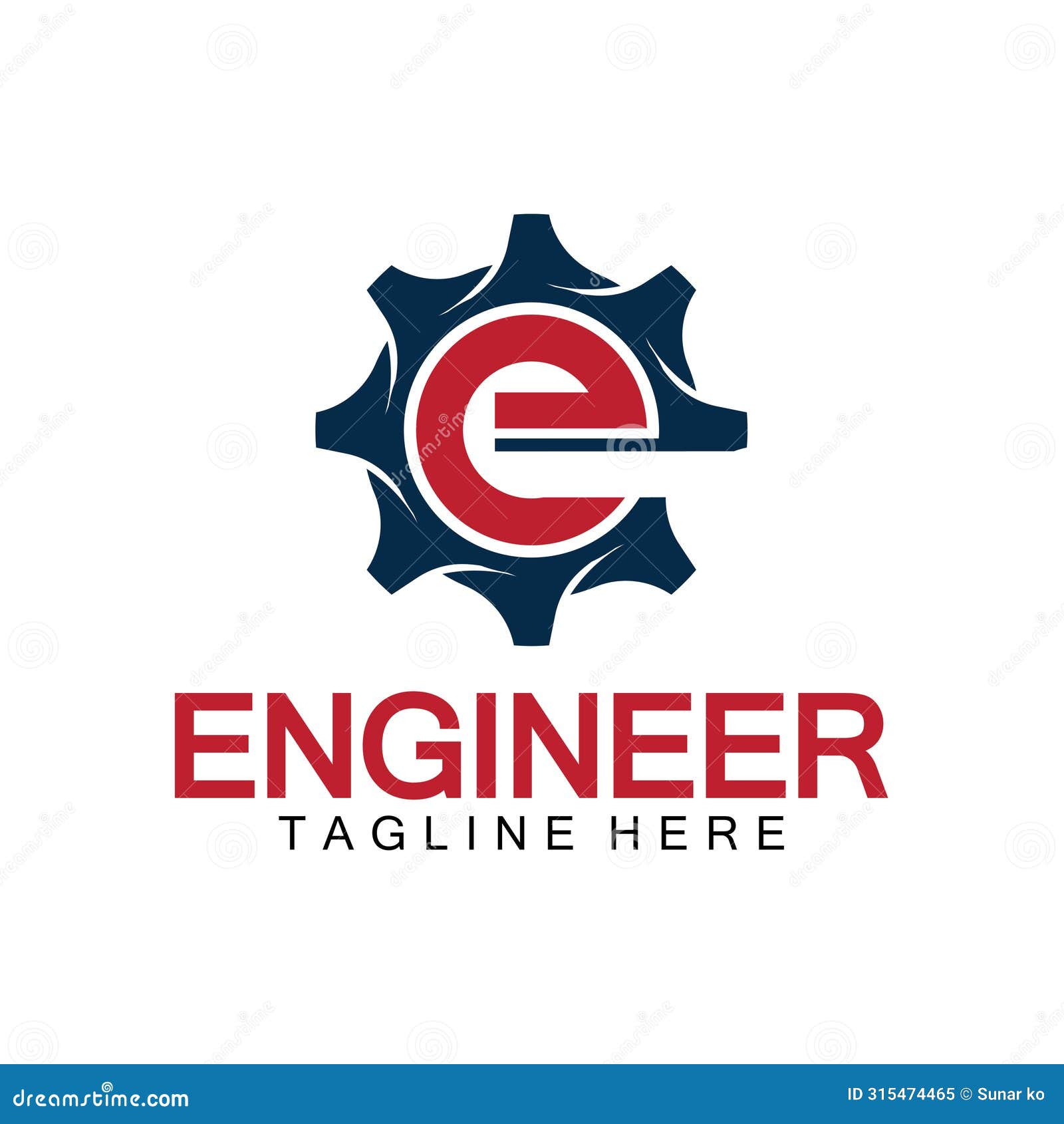 Engineer Logo Design, Letter E Gear Logo, Engineer Logo with Letter E ...