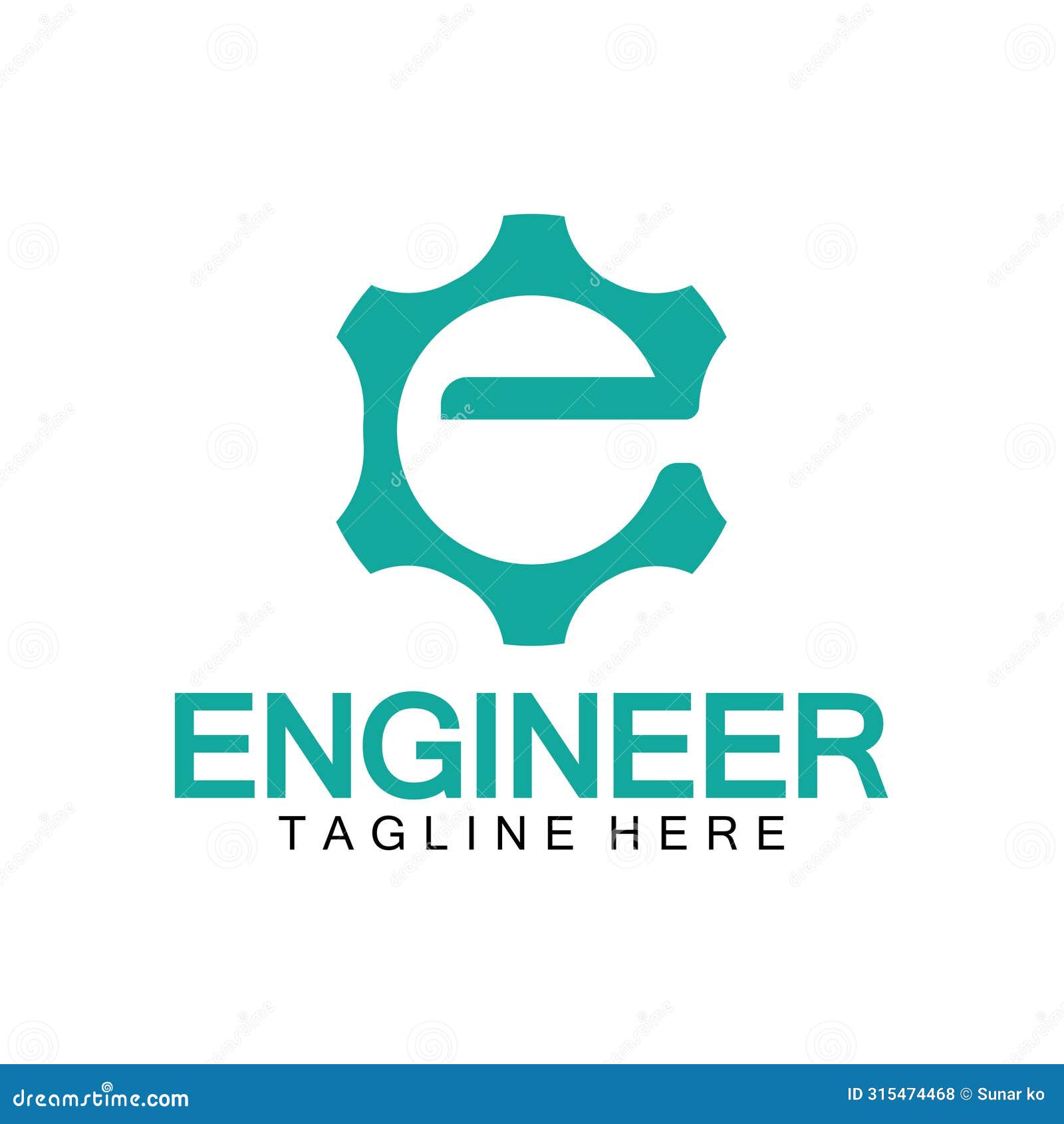 Engineer Logo Design, Letter E Gear Logo, Engineer Logo with Letter E ...