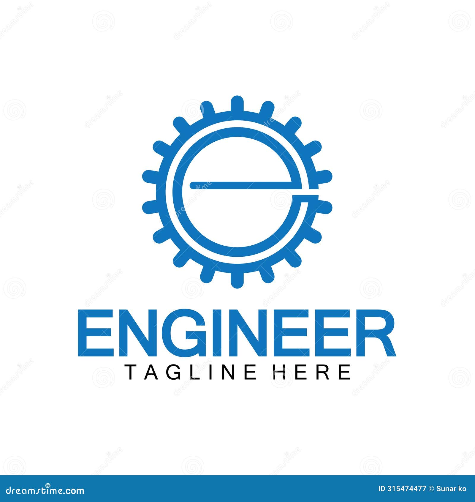 Engineer Logo Design, Letter E Gear Logo, Engineer Logo with Letter E ...
