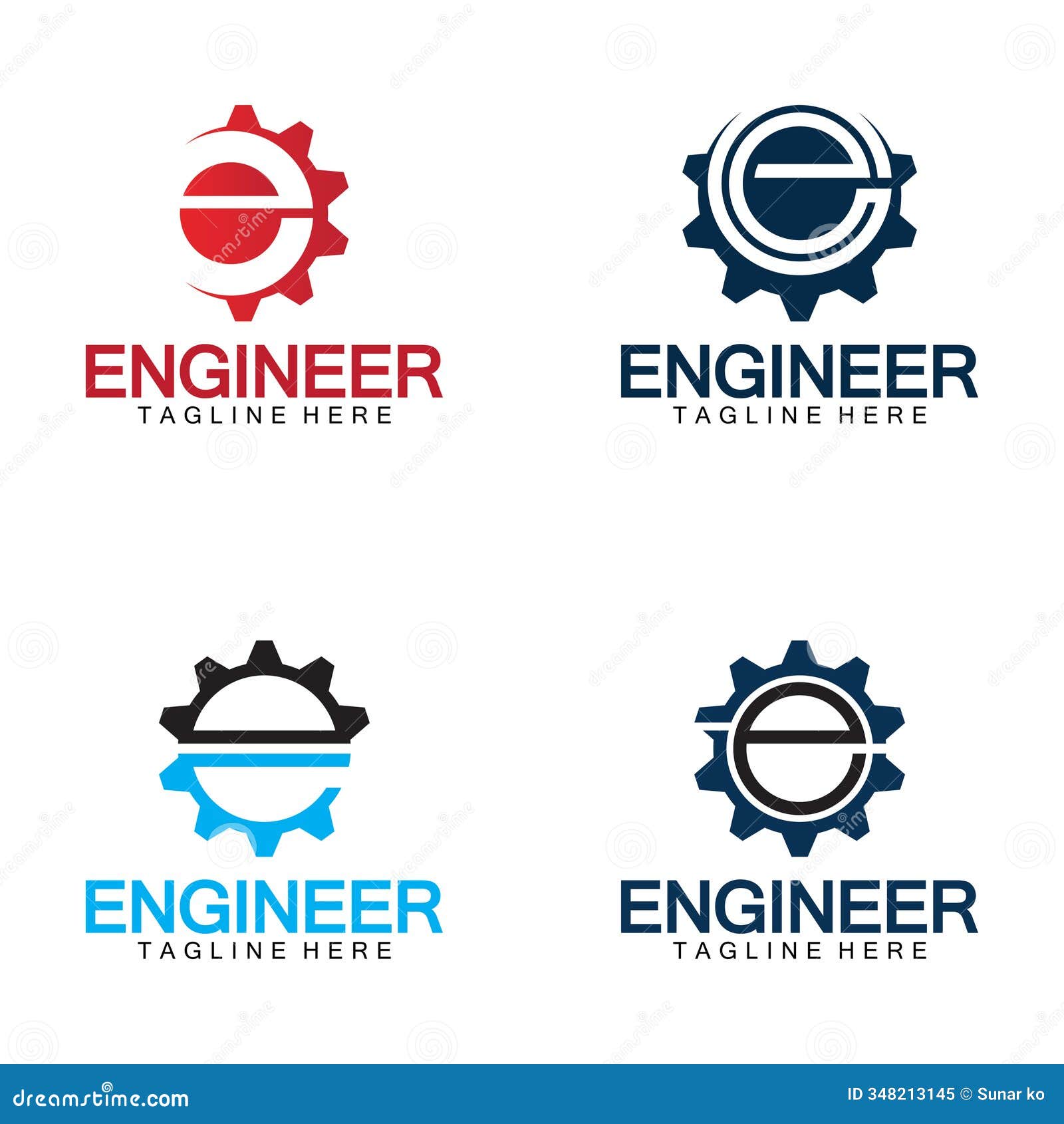 Engineer Logo Design, Letter E Gear Logo, Engineer Logo with Letter E ...