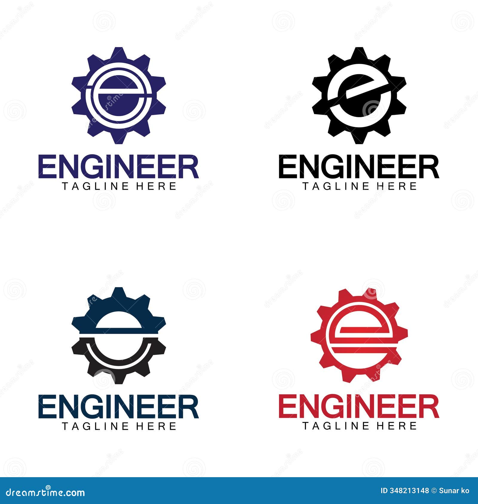 Engineer Logo Design, Letter E Gear Logo, Engineer Logo with Letter E ...
