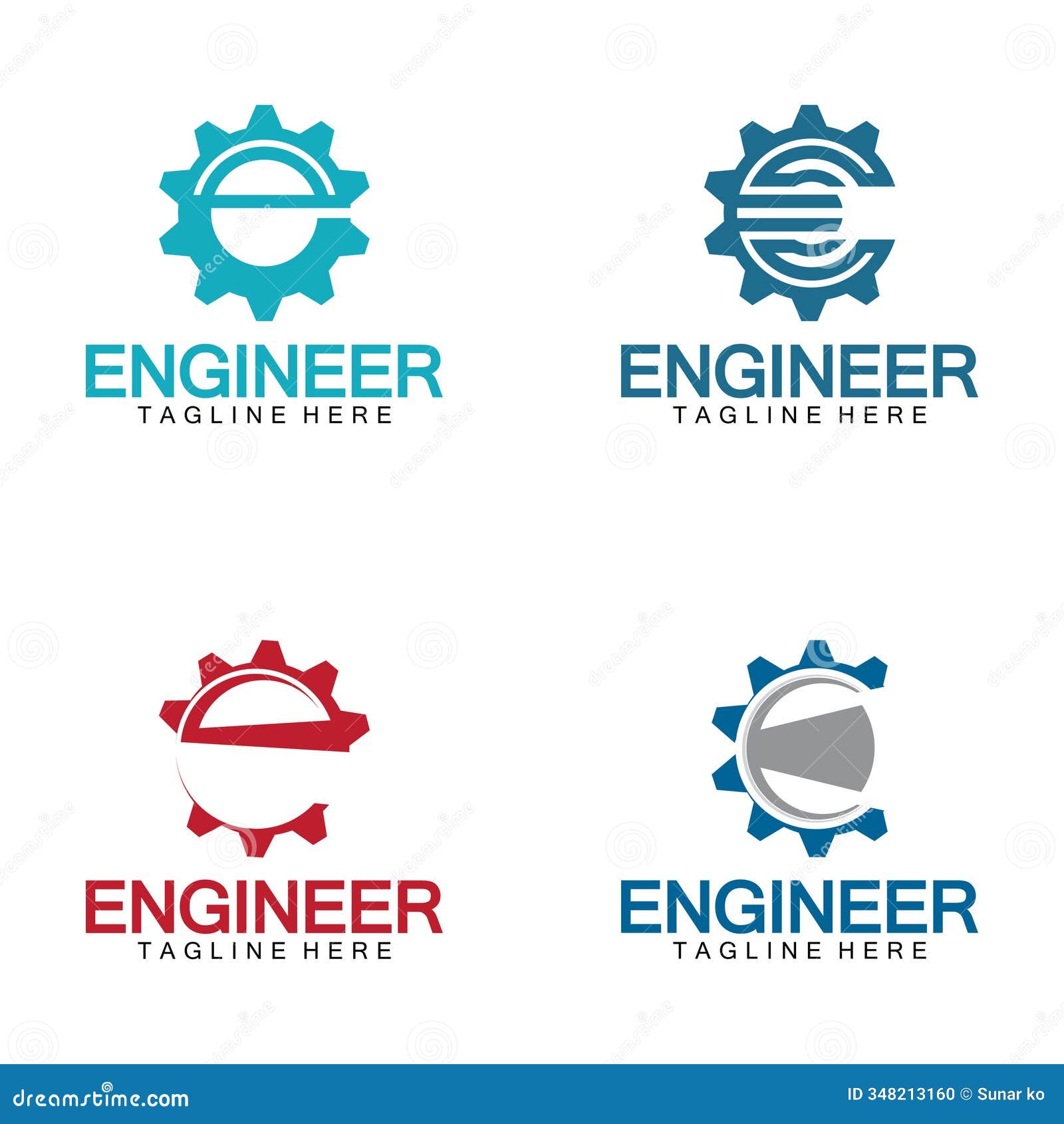 Engineer Logo Design, Letter E Gear Logo, Engineer Logo with Letter E ...