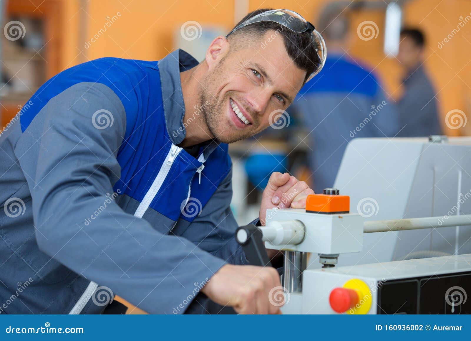 Engineer looking at camera stock photo. Image of career - 160936002