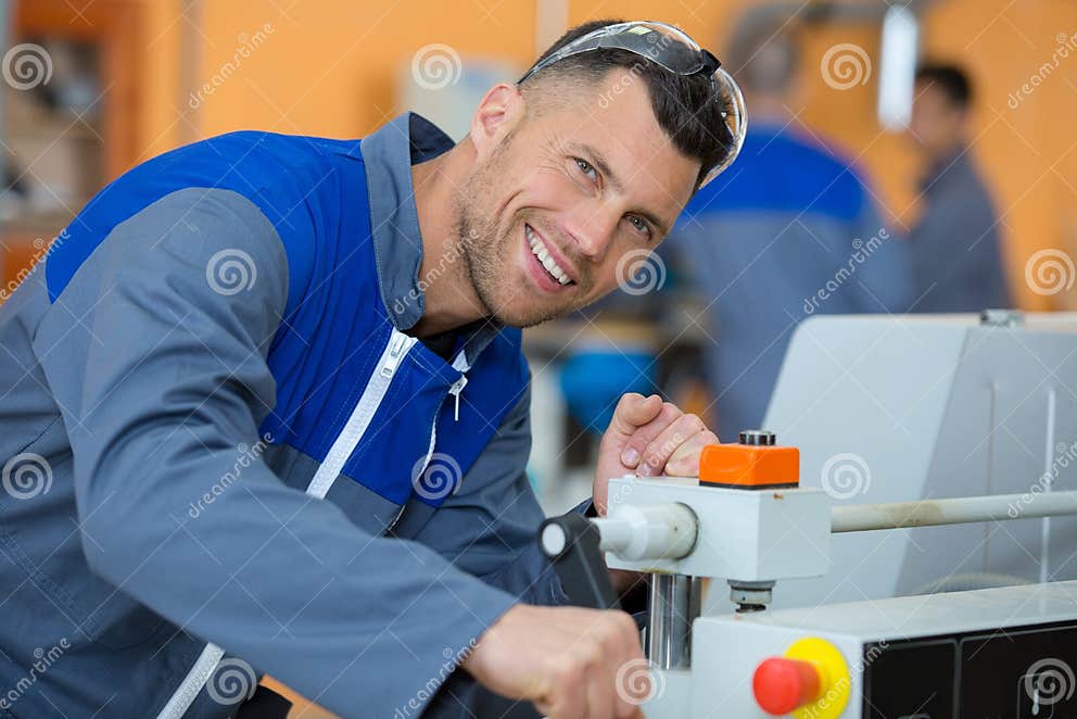 Engineer looking at camera stock photo. Image of career - 160936002
