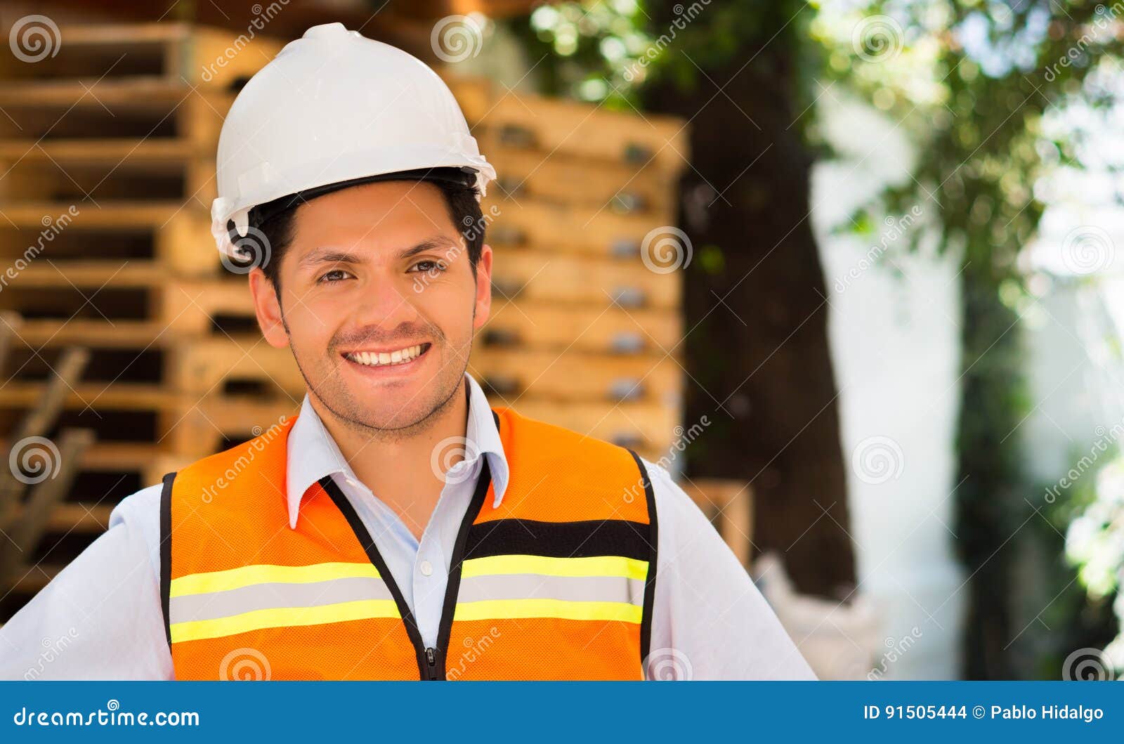 Engineer Looking at Construction Site Stock Photo - Image of ...