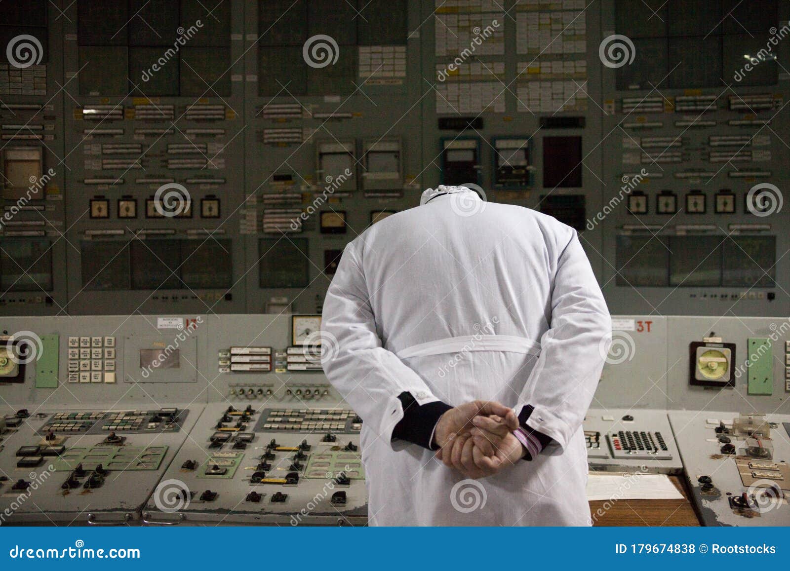 Engineer Looking at the Control Panel Stock Photo - Image of interior ...