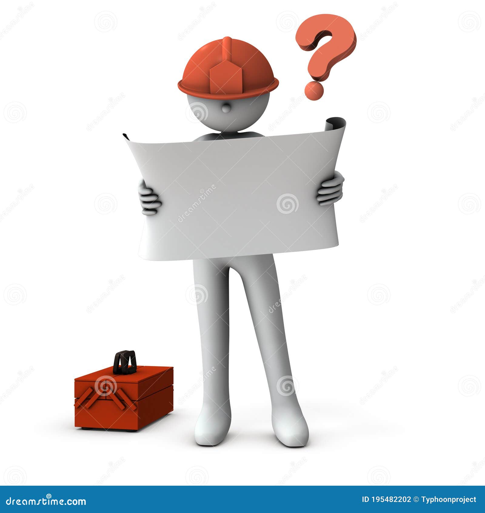 An Engineer Looking at a Drawing. he is Confused by the Contents of the ...