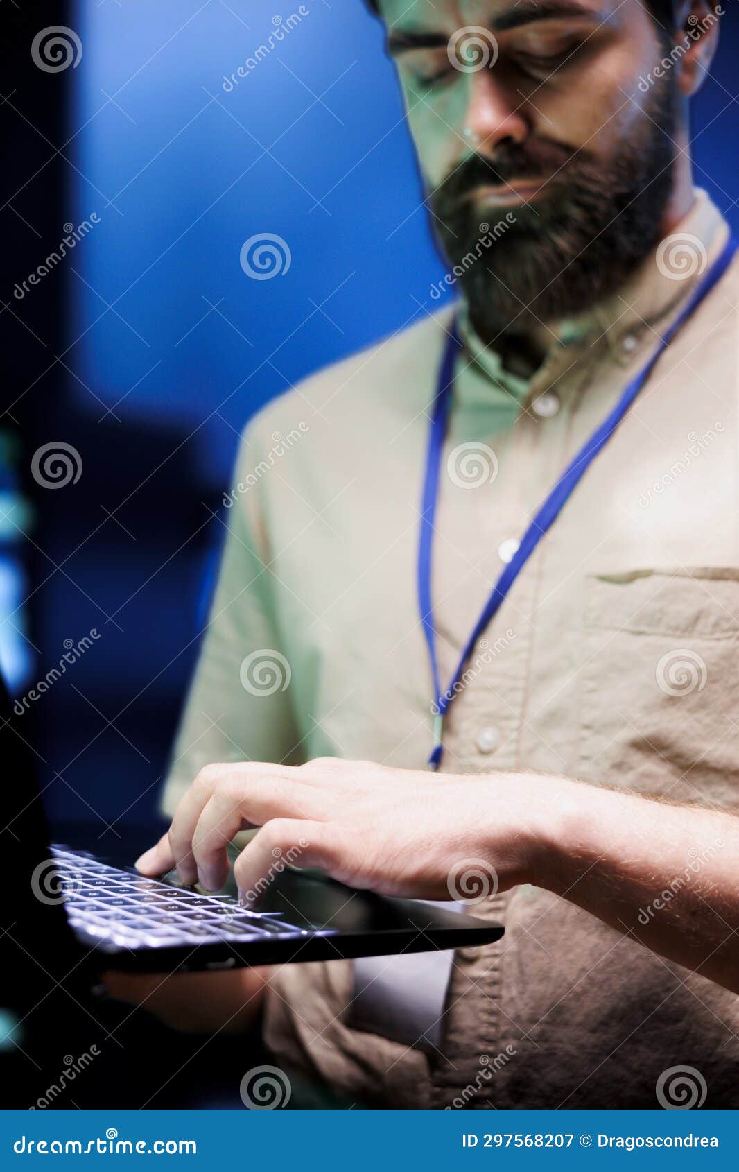 Engineer Maintenancing Server Rigs Stock Image - Image of computer ...