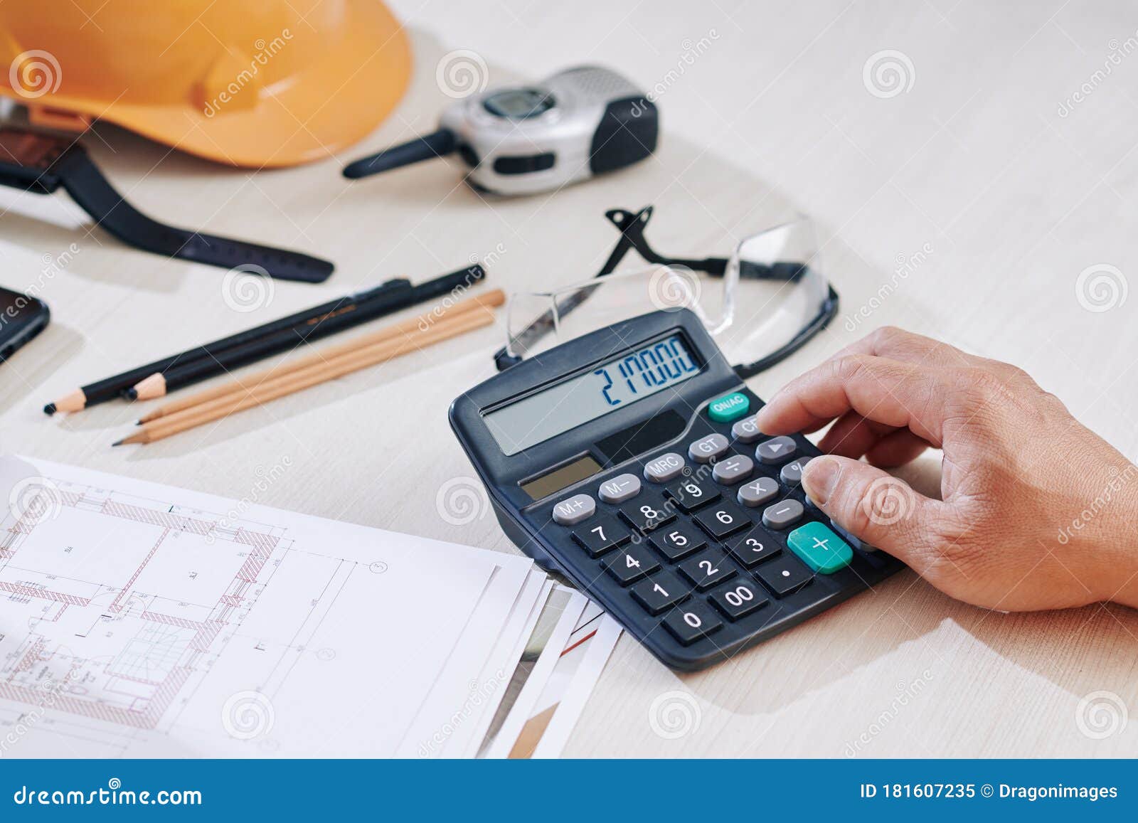 Engineer Making Calculations Stock Image - Image of paper, architect ...