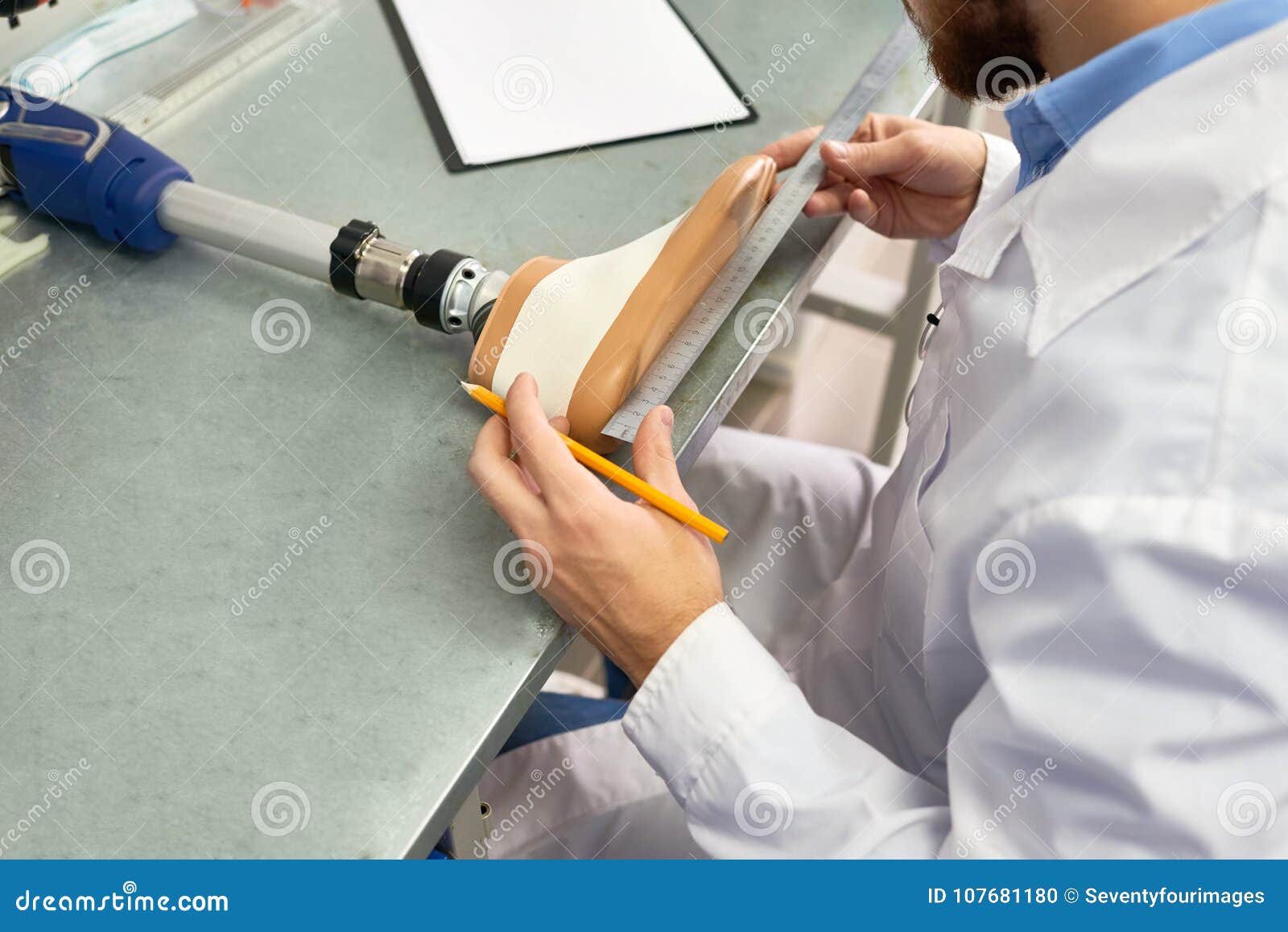 Engineer Making Prosthetic Leg Stock Photo - Image of foot, abilities ...