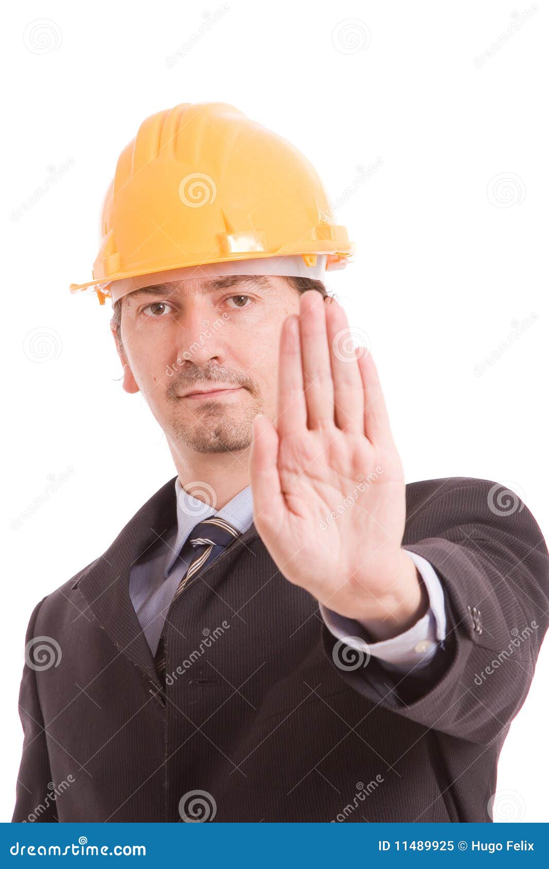 Engineer making stop sign stock image. Image of negative - 11489925
