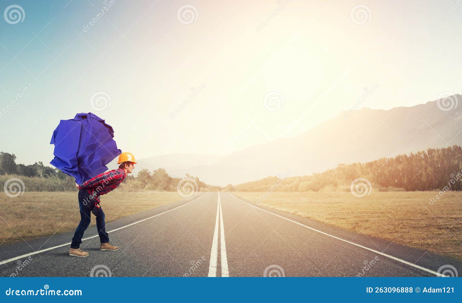 Engineer man carry load stock photo. Image of carry - 263096888