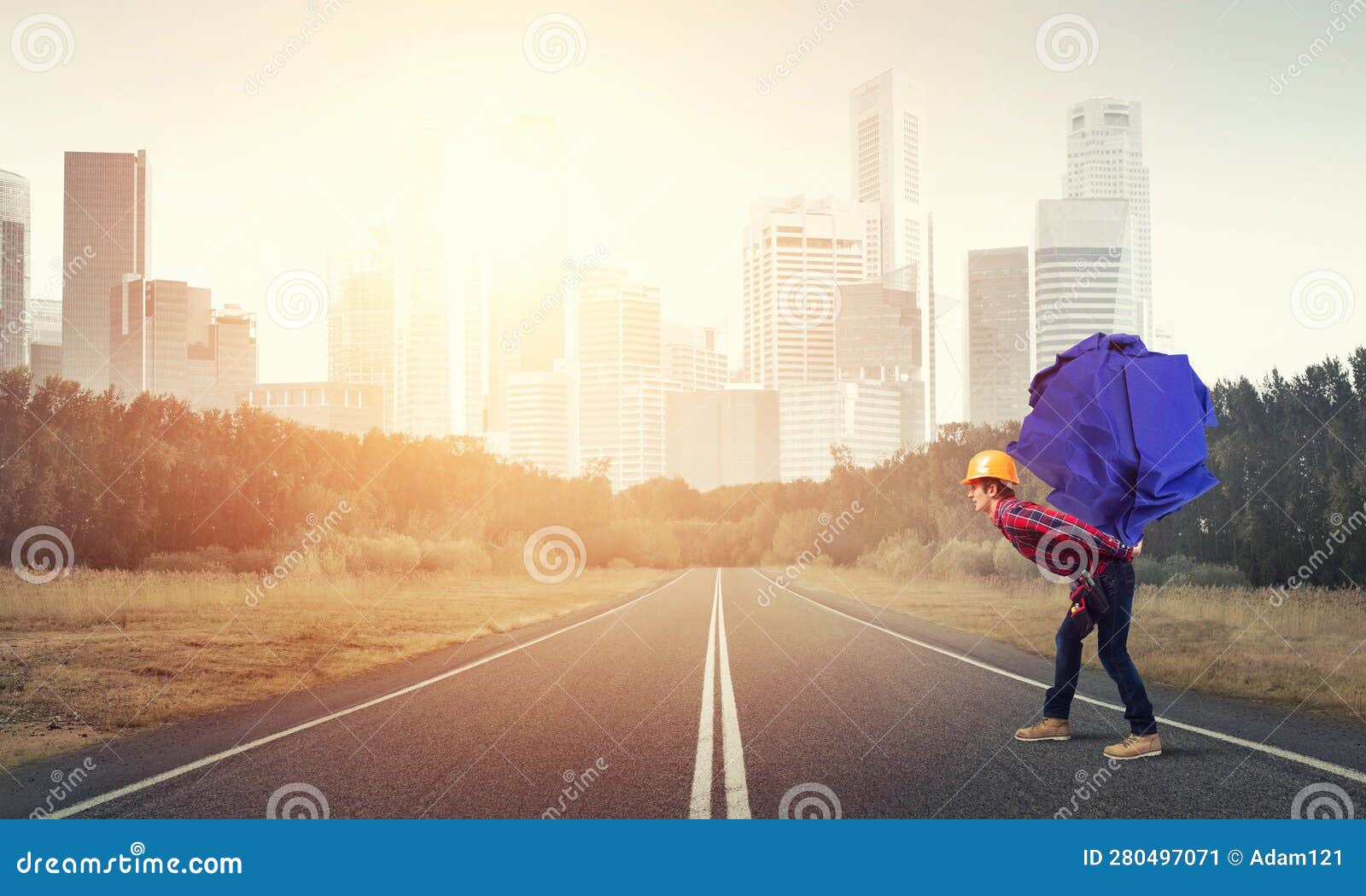 Engineer man carry load stock image. Image of worker - 280497071