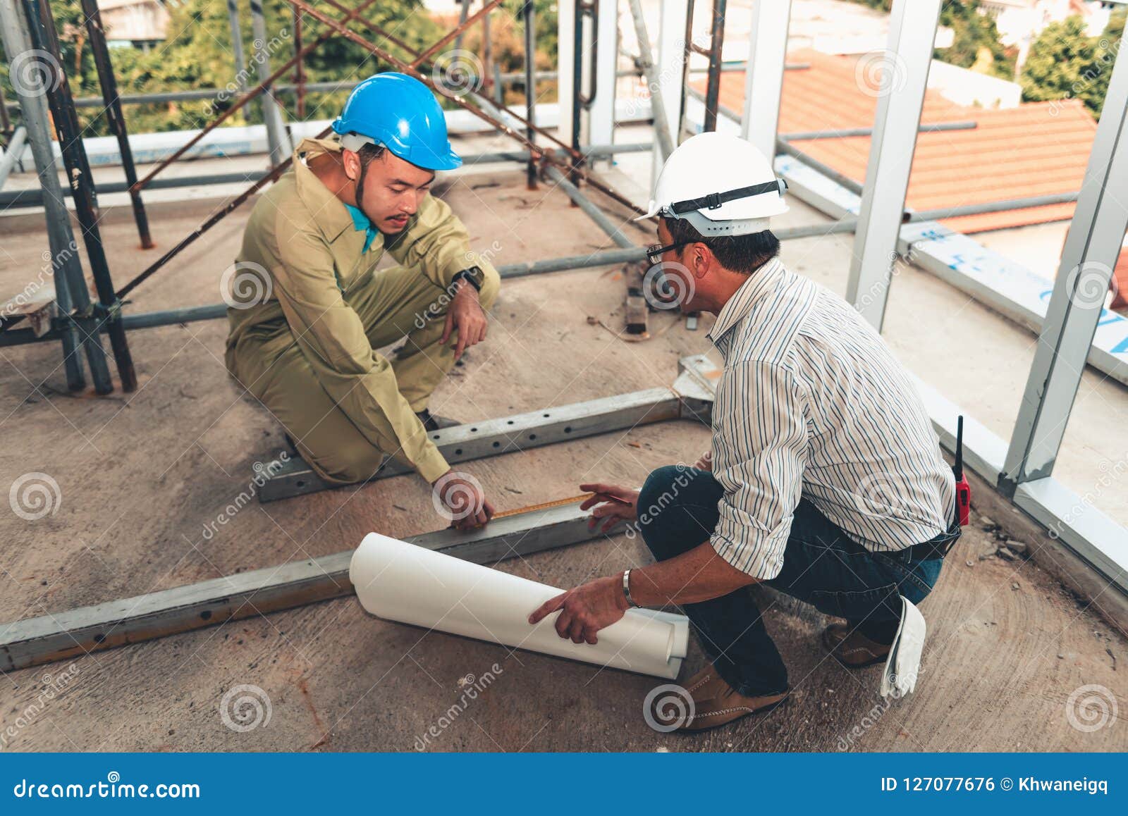 Engineer Man is Inspection Materials for Installation in Construction ...