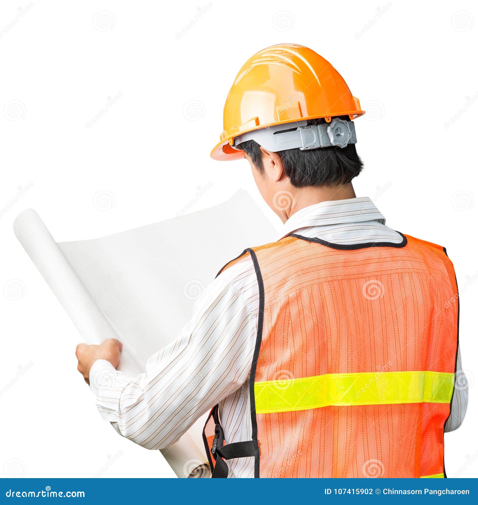 Engineer man isolated stock photo. Image of construction - 107415902