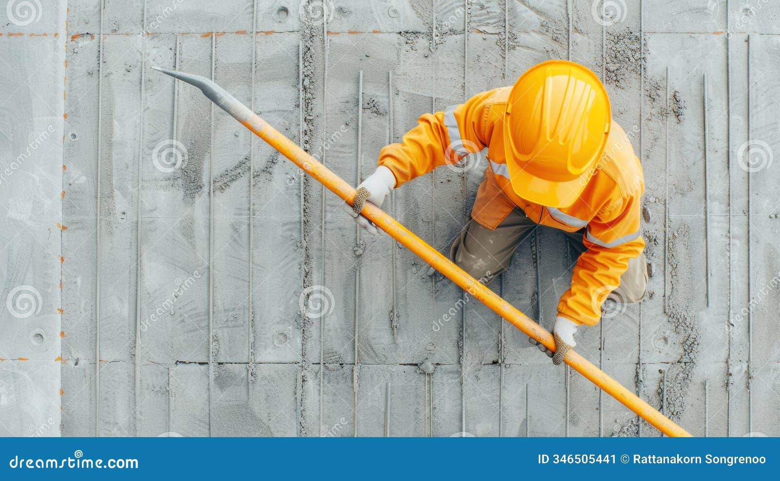 Engineer Man Wearing Yellow Helmet and Worker Laborer Using Advanced ...